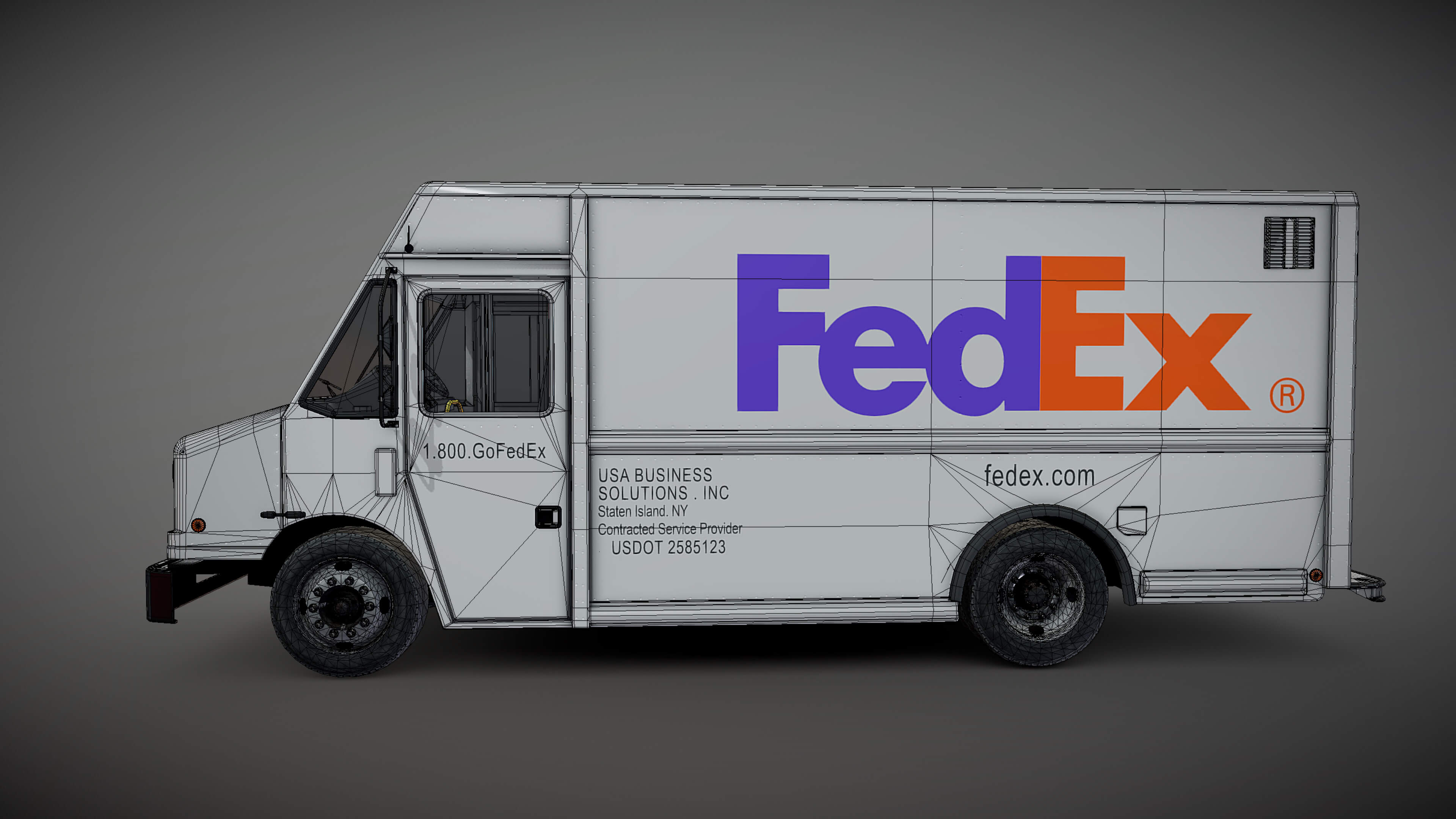 FedEx Boxvan - 3D Model by Veaceslav Condraciuc