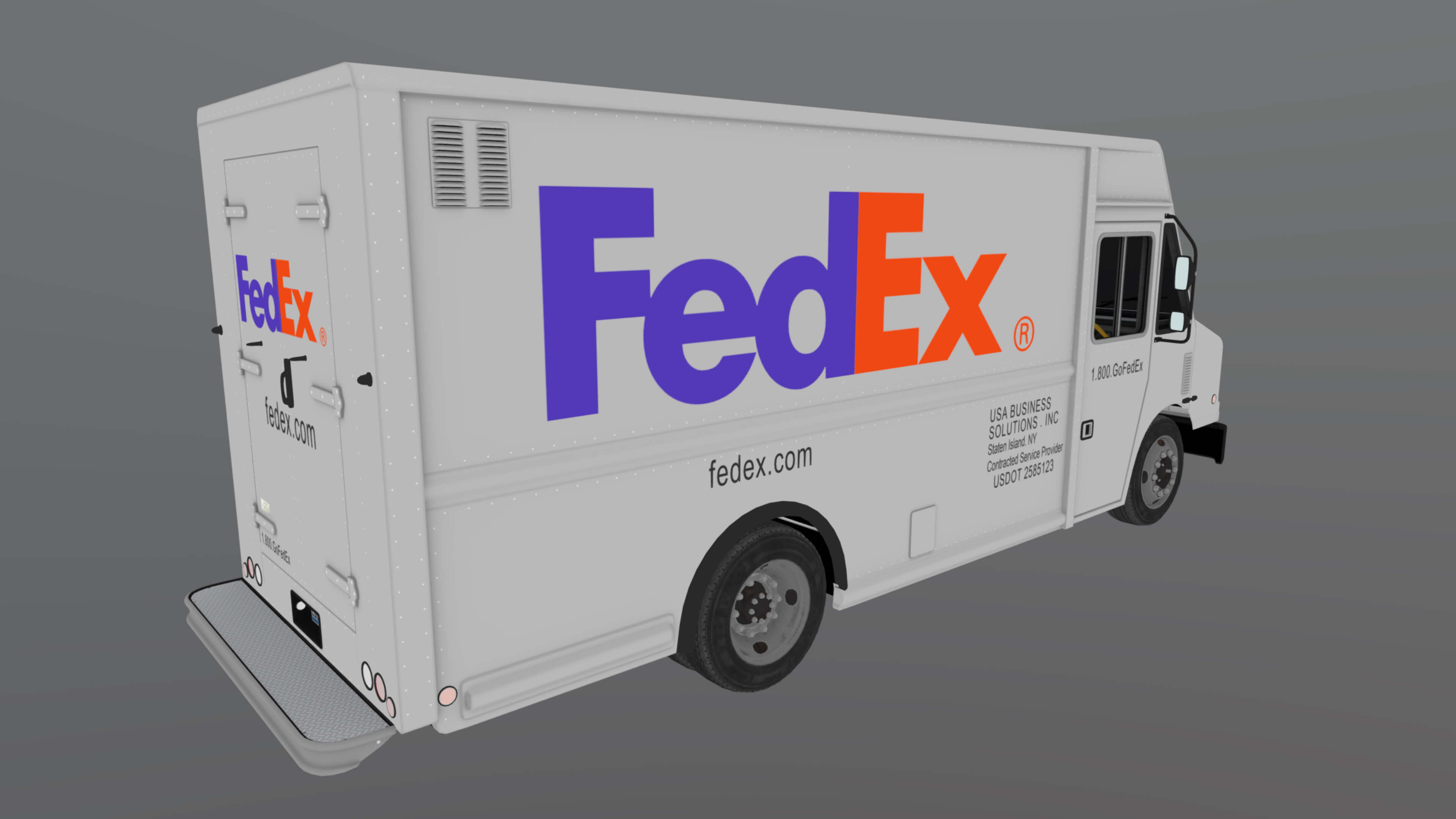 FedEx Boxvan - 3D Model by Veaceslav Condraciuc