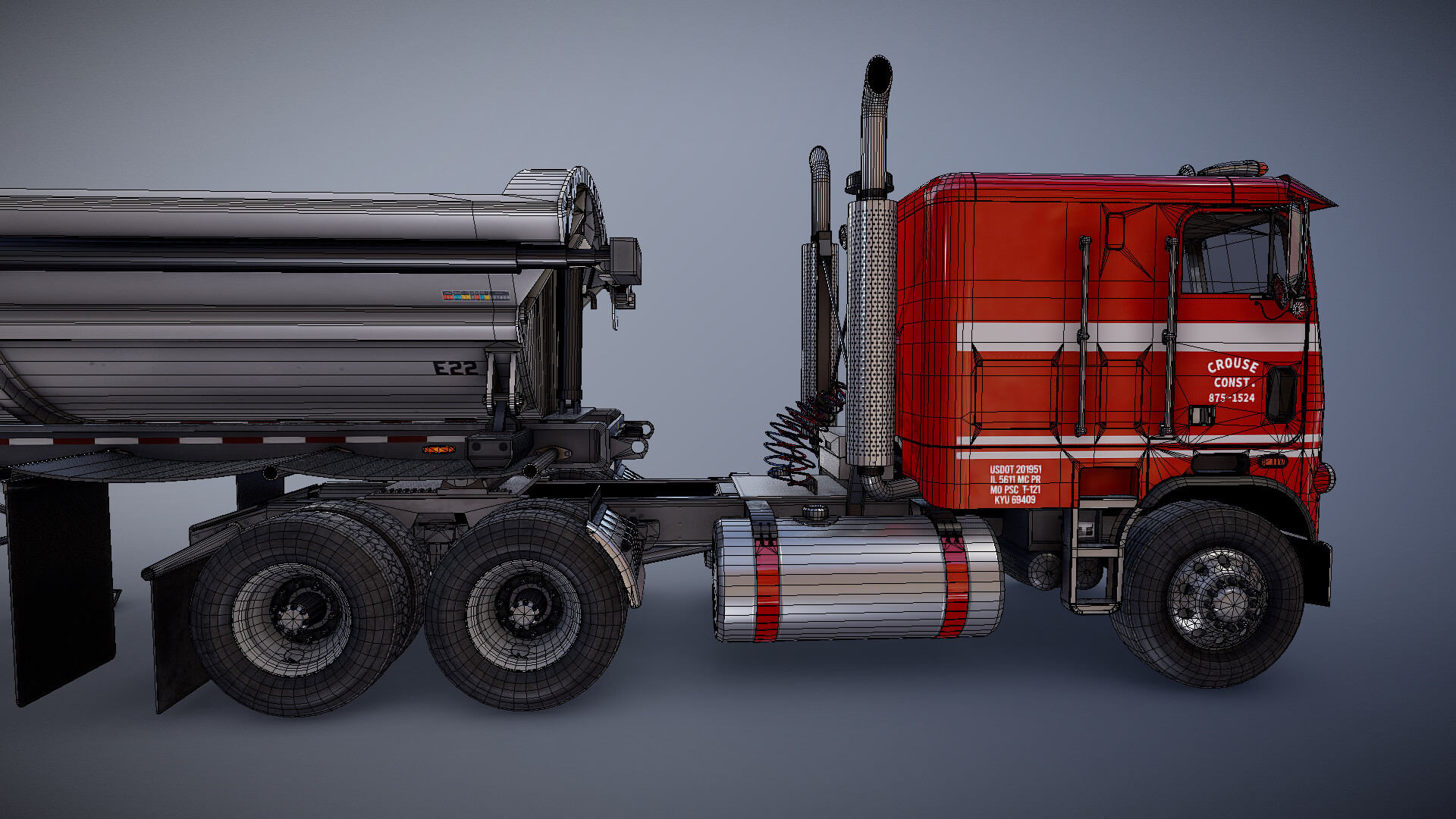 Freightline FLT Side Tipper - 3D Model by Veaceslav Condraciuc