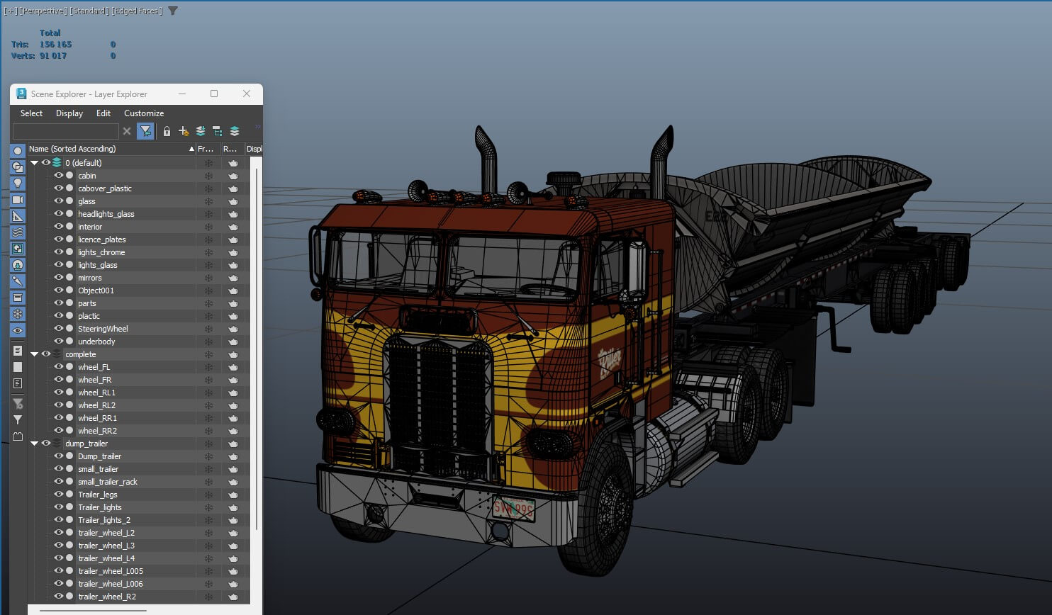 Freightline FLT Side Tipper - 3D Model by Veaceslav Condraciuc