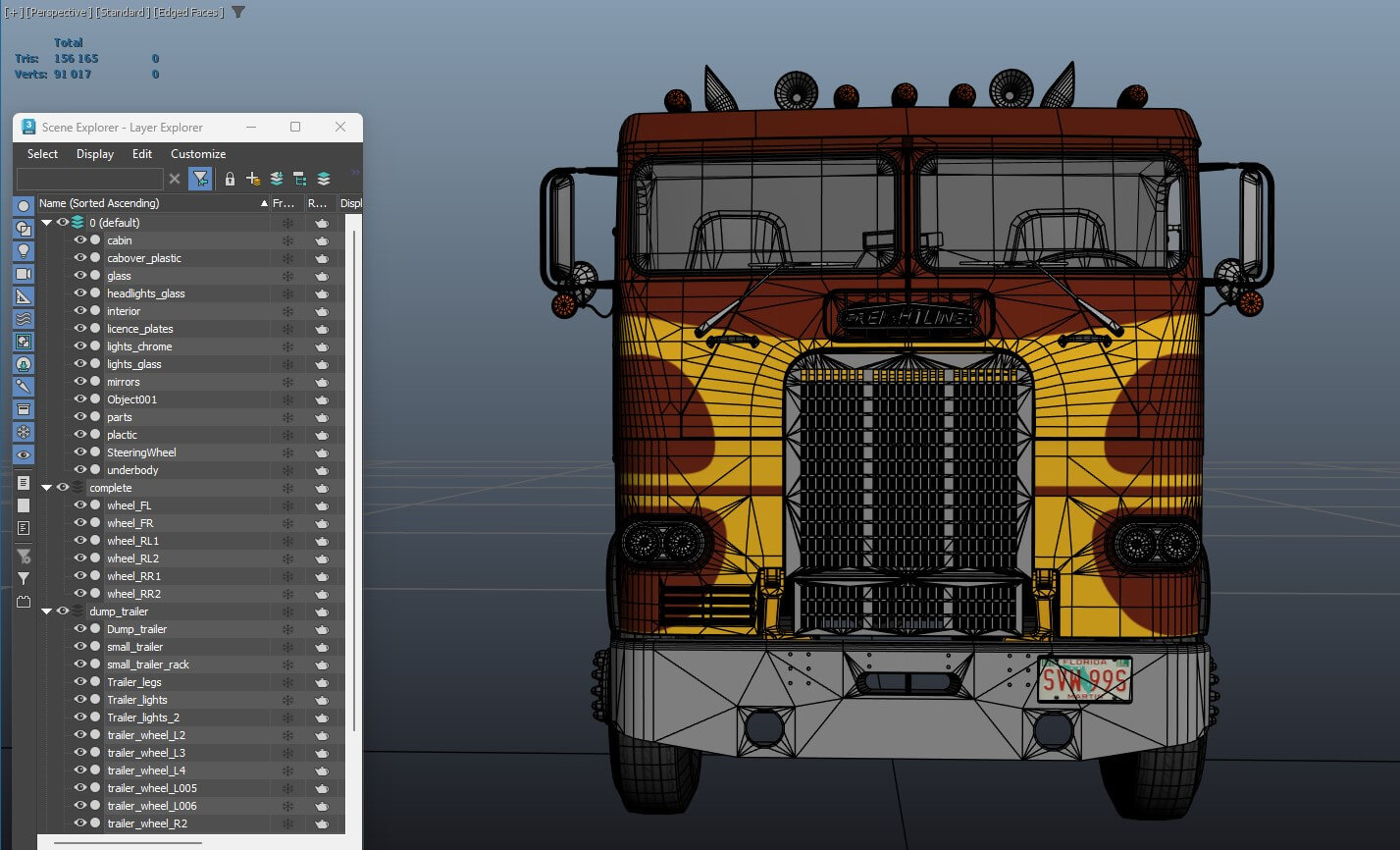 Freightline FLT Side Tipper - 3D Model by Veaceslav Condraciuc