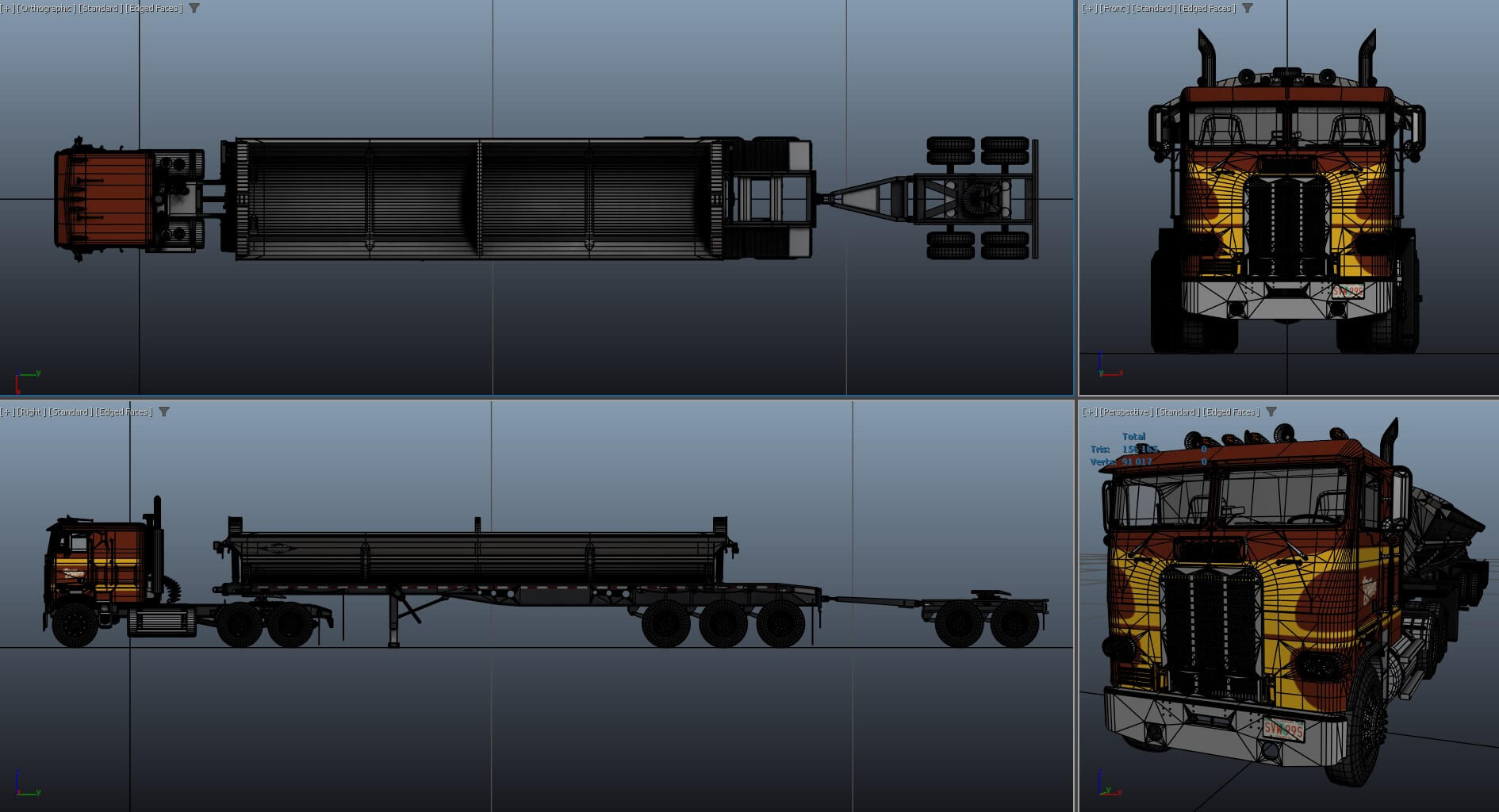 Freightline FLT Side Tipper - 3D Model by Veaceslav Condraciuc