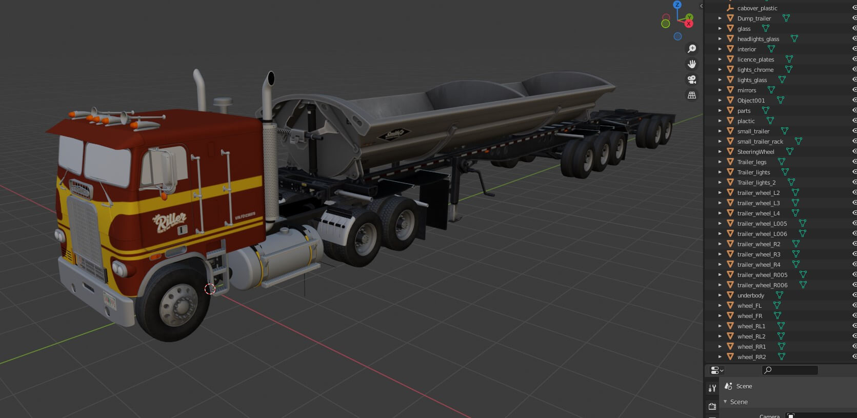 Freightline FLT Side Tipper - 3D Model by Veaceslav Condraciuc