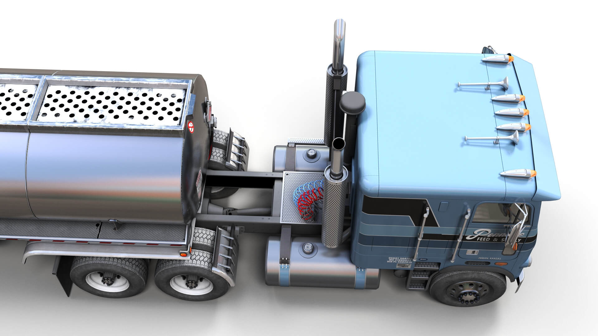 Freightliner Cabover Fuel Trailer - 3D Model by Veaceslav Condraciuc
