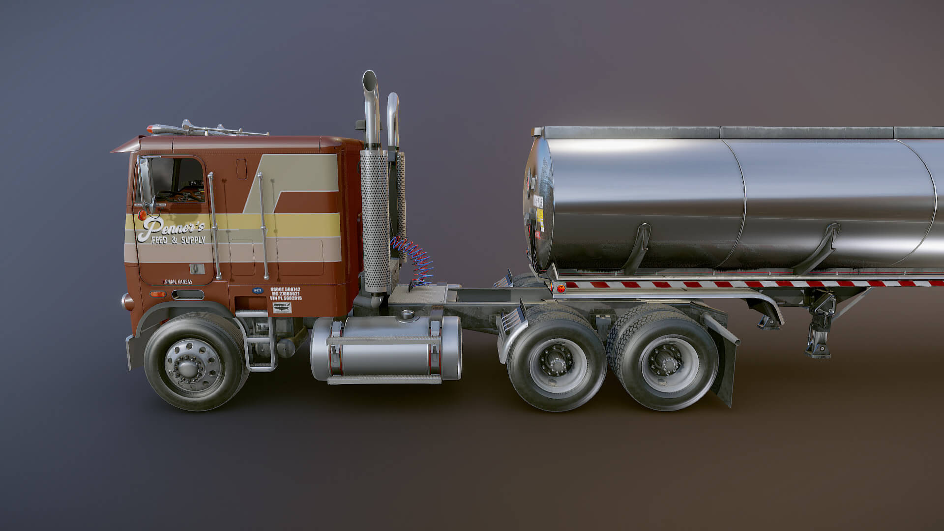 Freightliner Cabover Fuel Trailer - 3D Model by Veaceslav Condraciuc