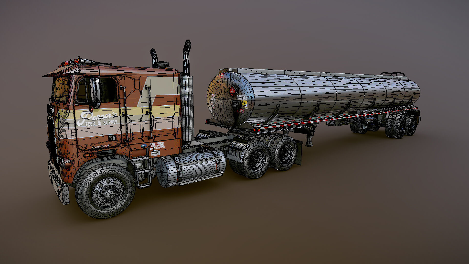 Freightliner Cabover Fuel Trailer - 3D Model by Veaceslav Condraciuc