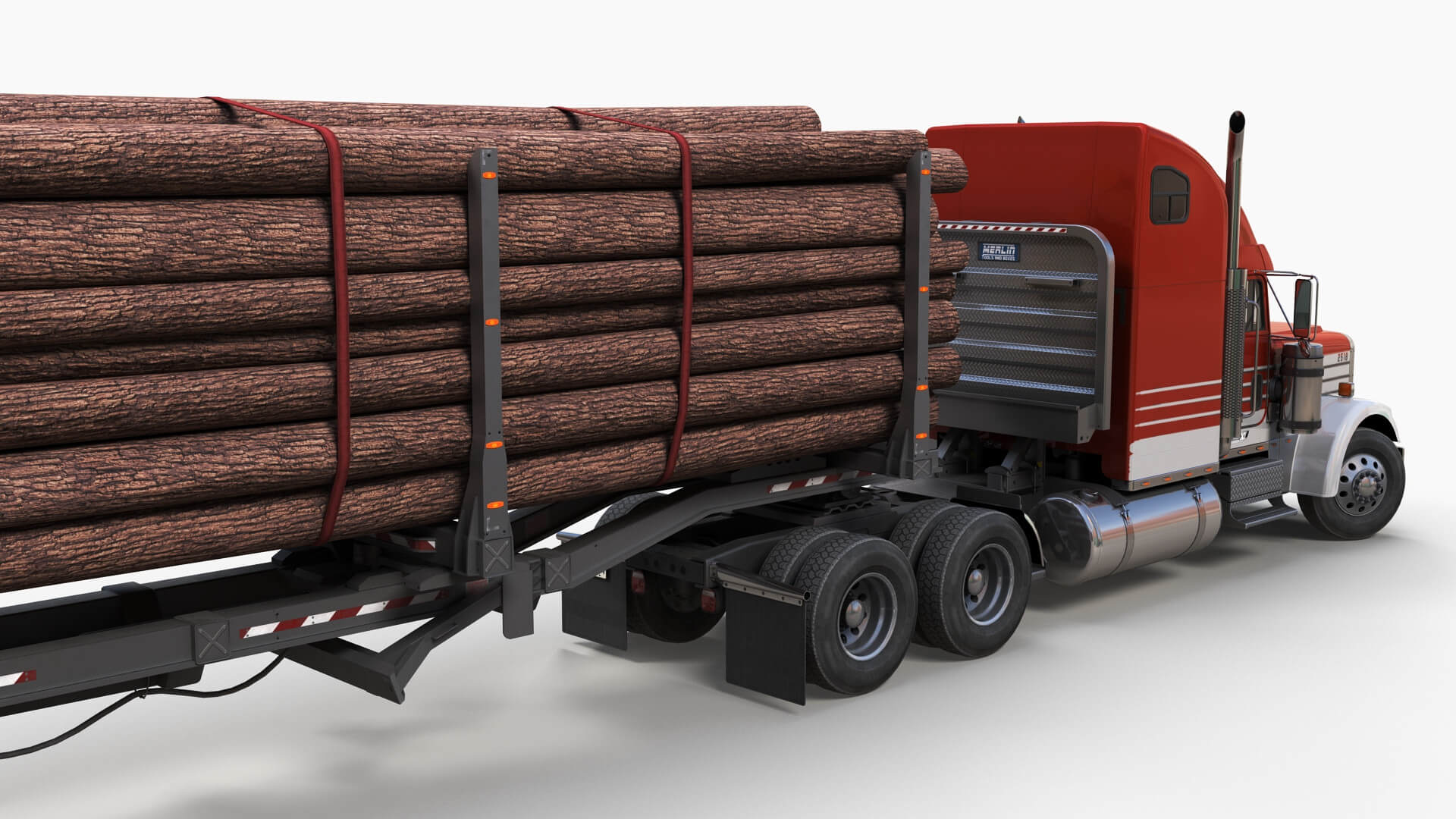 Freightliner Classic Log Semitruck - 3D Model by Veaceslav Condraciuc