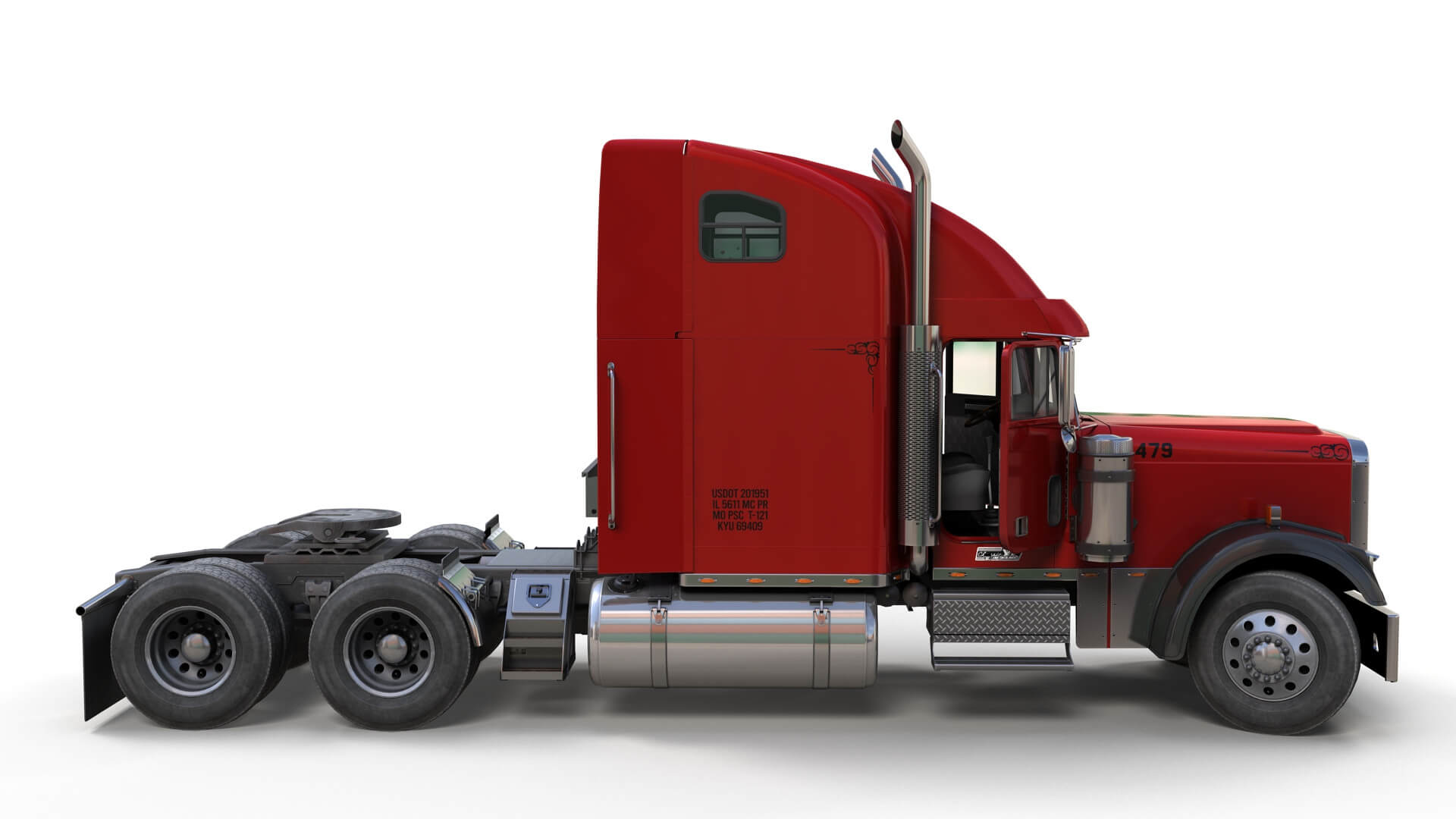 Freightliner Classic Log Semitruck - 3D Model by Veaceslav Condraciuc
