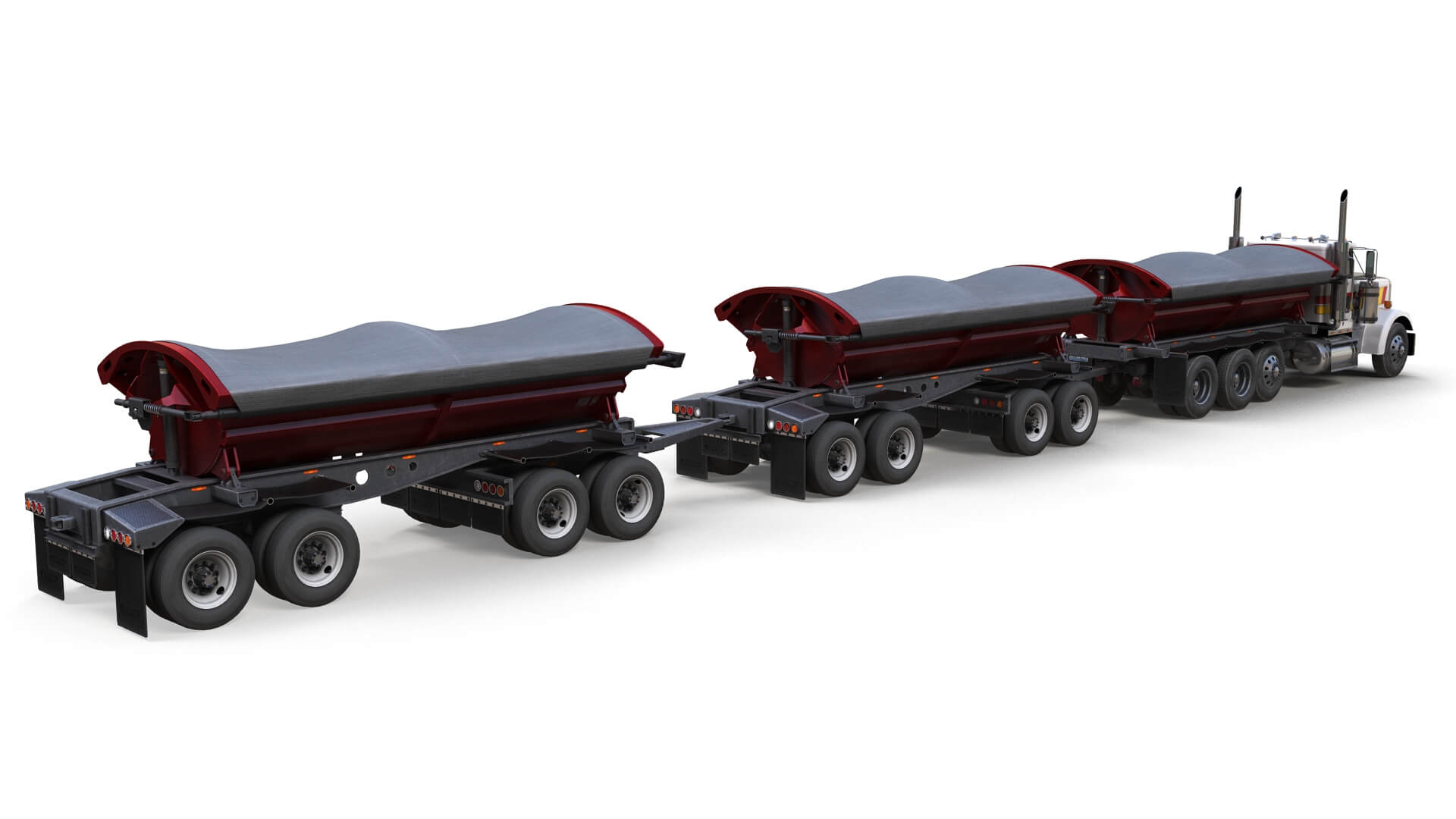 Freightliner Classic Side Tipper Road Train - 3D Model by Veaceslav ...