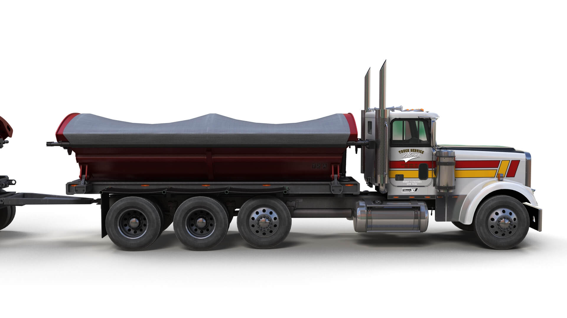 Freightliner Classic Side Tipper Road Train - 3D Model by Veaceslav ...