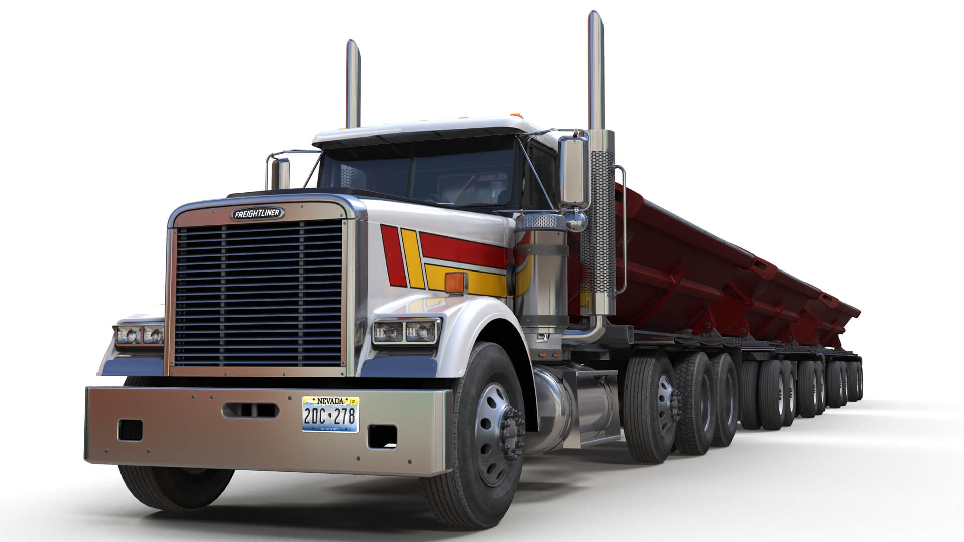 Freightliner Classic Side Tipper Road Train - 3D Model by Veaceslav ...