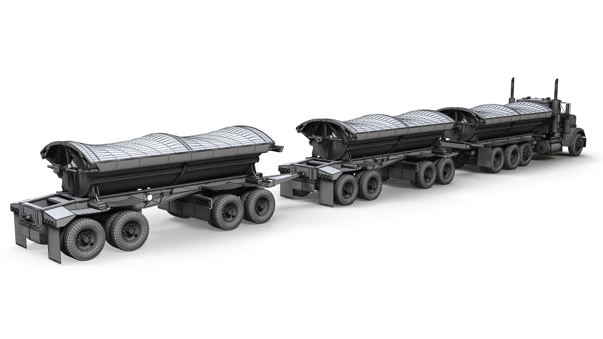 Freightliner Classic Side Tipper Road Train - 3D Model by Veaceslav ...