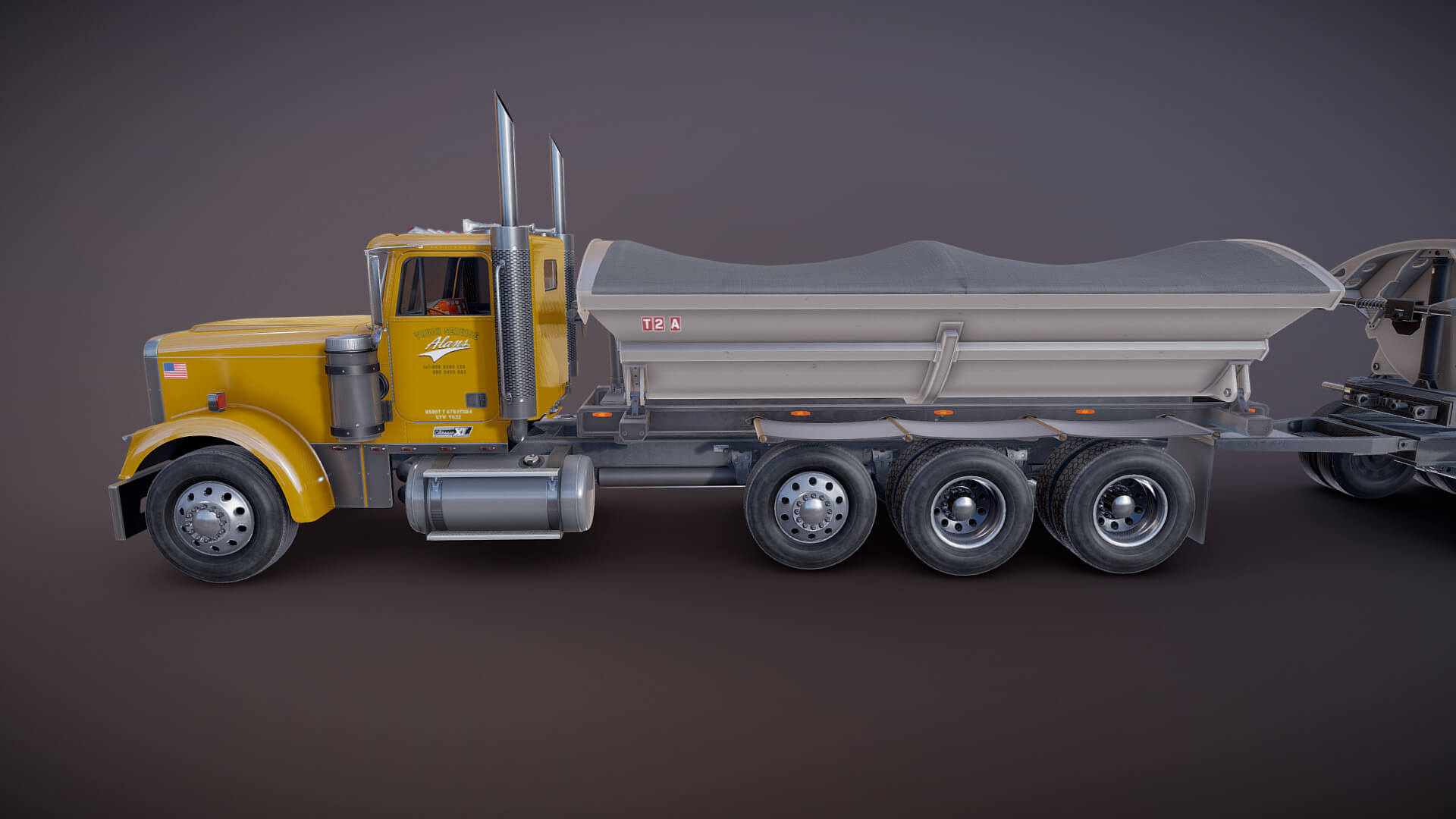Freightliner Classic Side Tipper Road Train - 3D Model by Veaceslav ...
