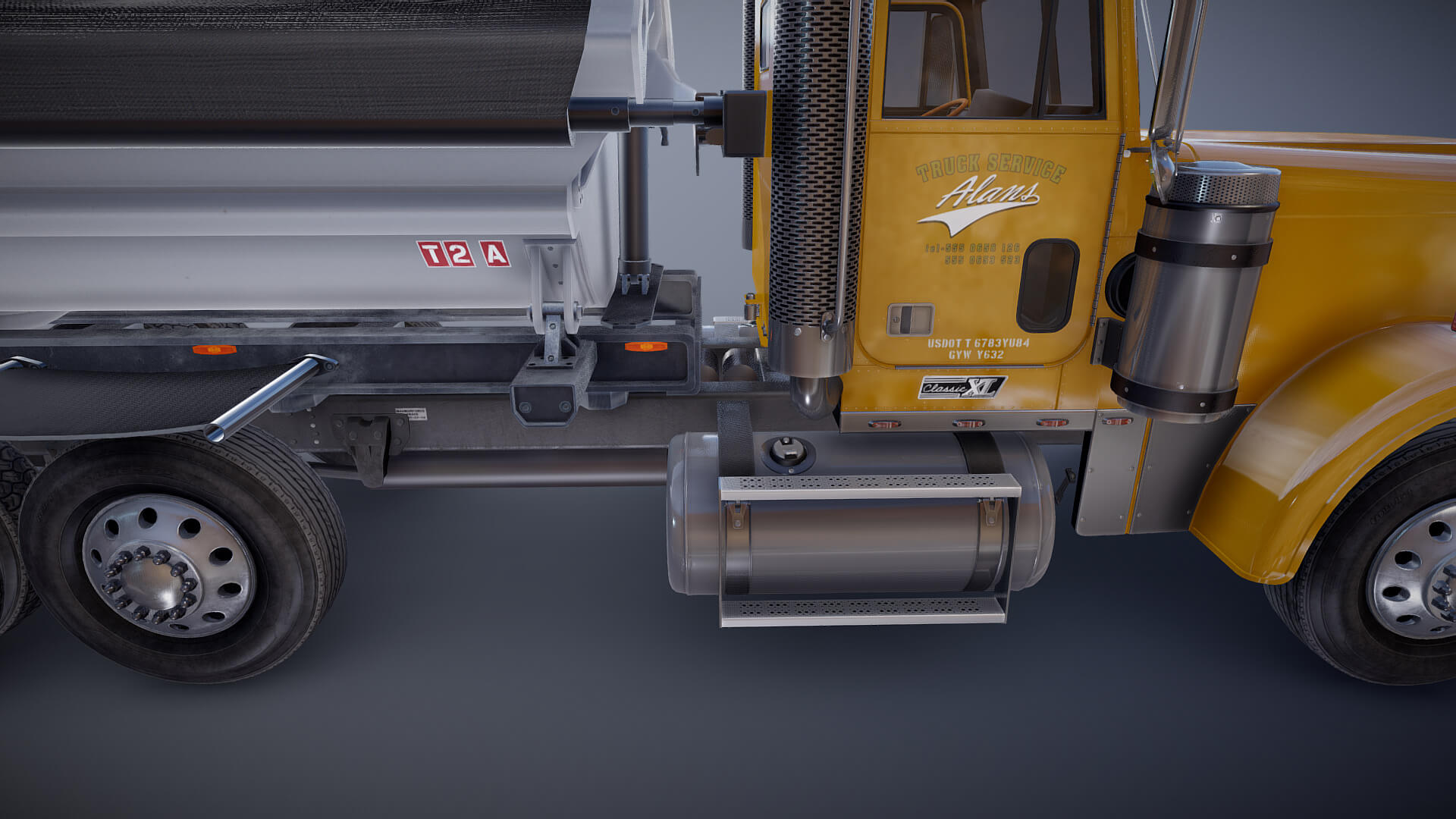 Freightliner Classic Side Tipper Road Train - 3D Model by Veaceslav ...