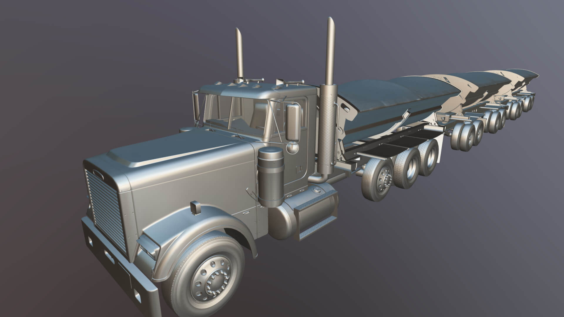 Freightliner Classic Side Tipper Road Train - 3D Model by Veaceslav ...