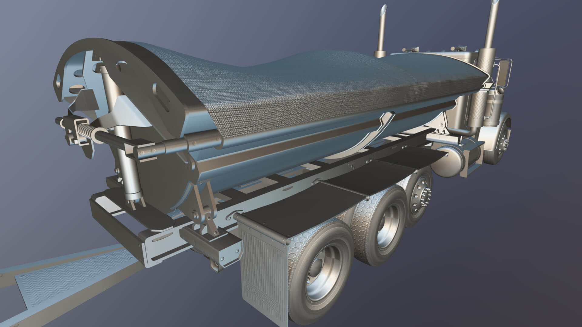 Freightliner Classic Side Tipper Road Train - 3D Model by Veaceslav ...