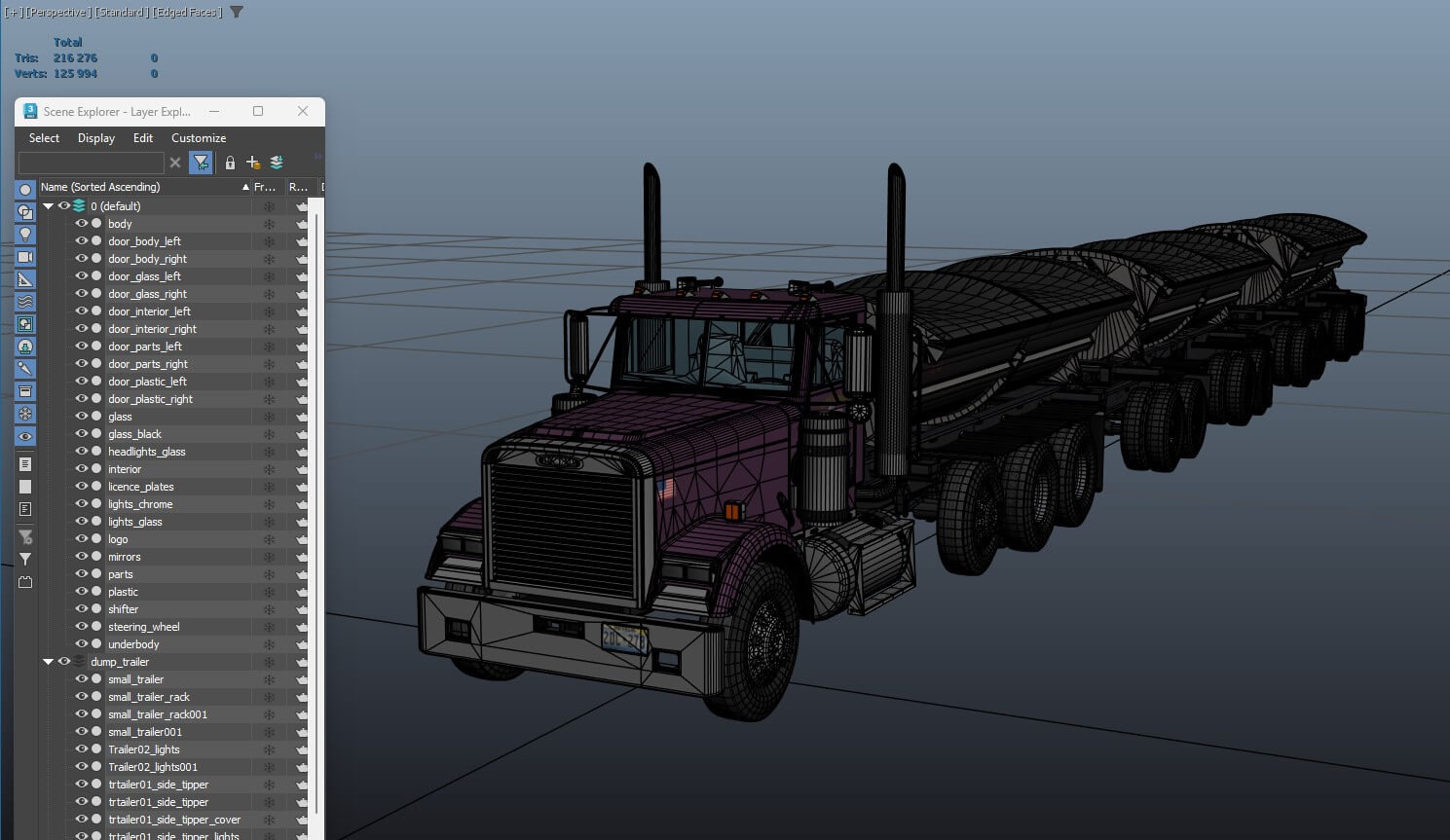 Freightliner Classic Side Tipper Road Train - 3D Model by Veaceslav ...