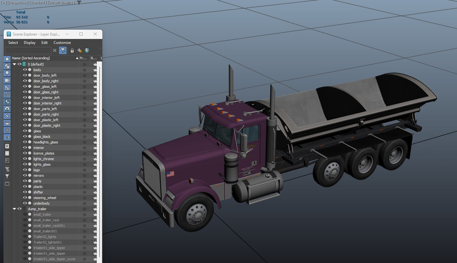 Freightliner Classic Side Tipper Road Train - 3D Model by Veaceslav ...