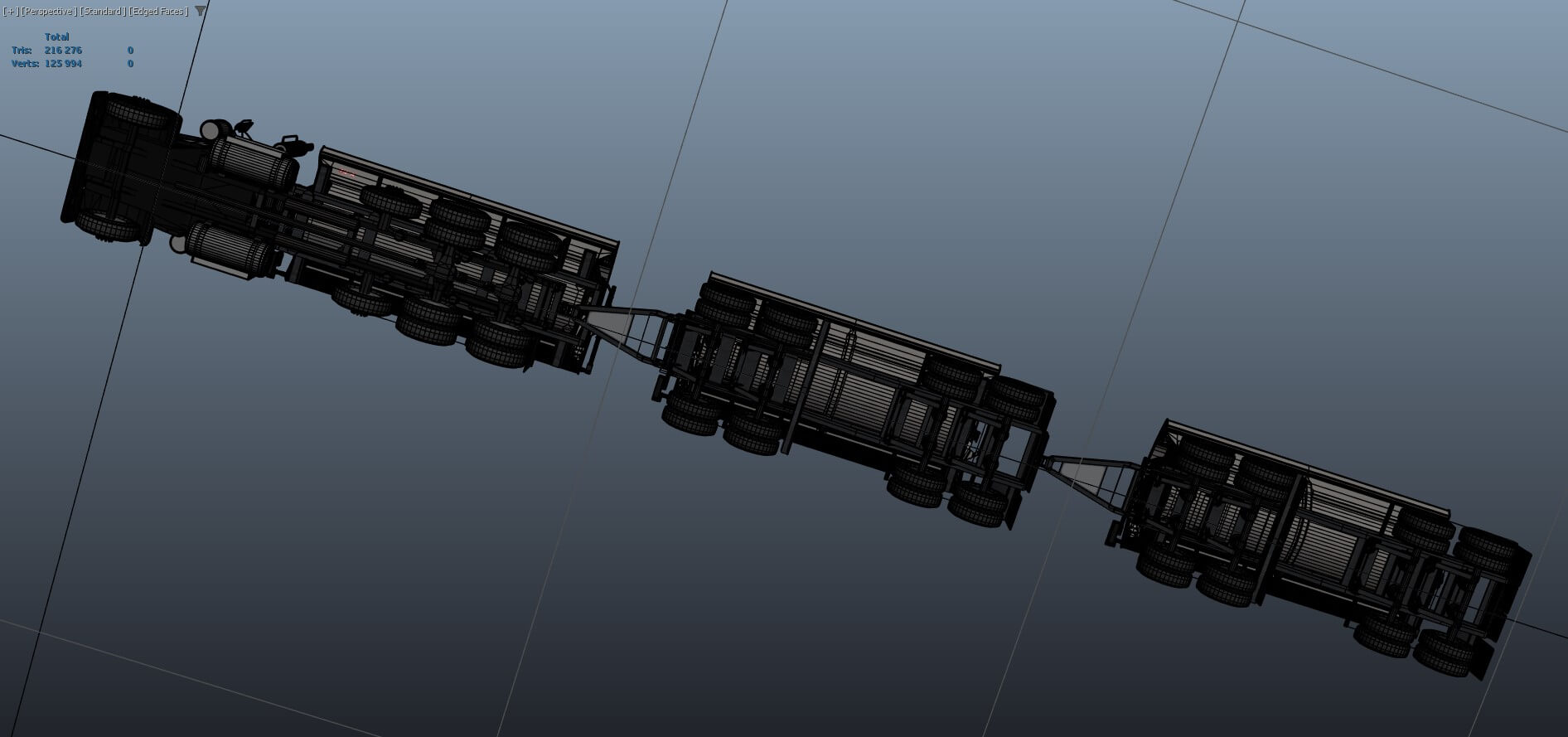 Freightliner Classic Side Tipper Road Train - 3D Model by Veaceslav ...