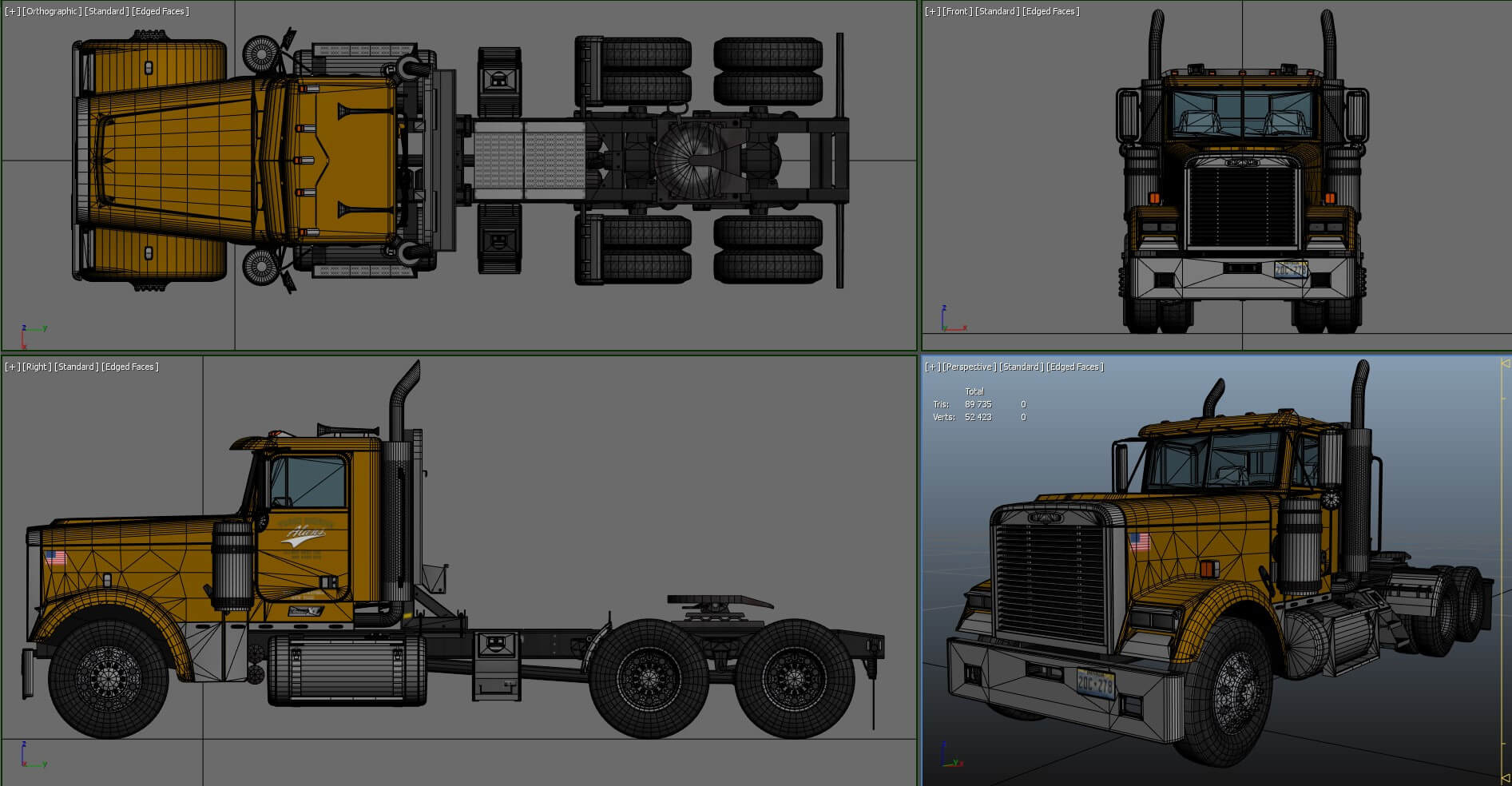 Freightliner Classic XL Daycab Truck - 3D Model by Veaceslav Condraciuc