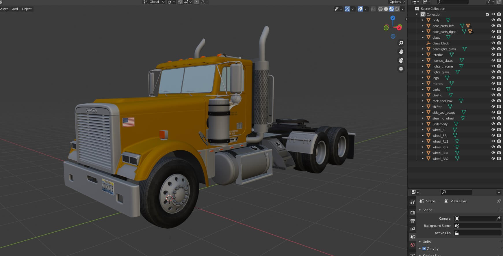 Freightliner Classic XL Daycab Truck - 3D Model by Veaceslav Condraciuc