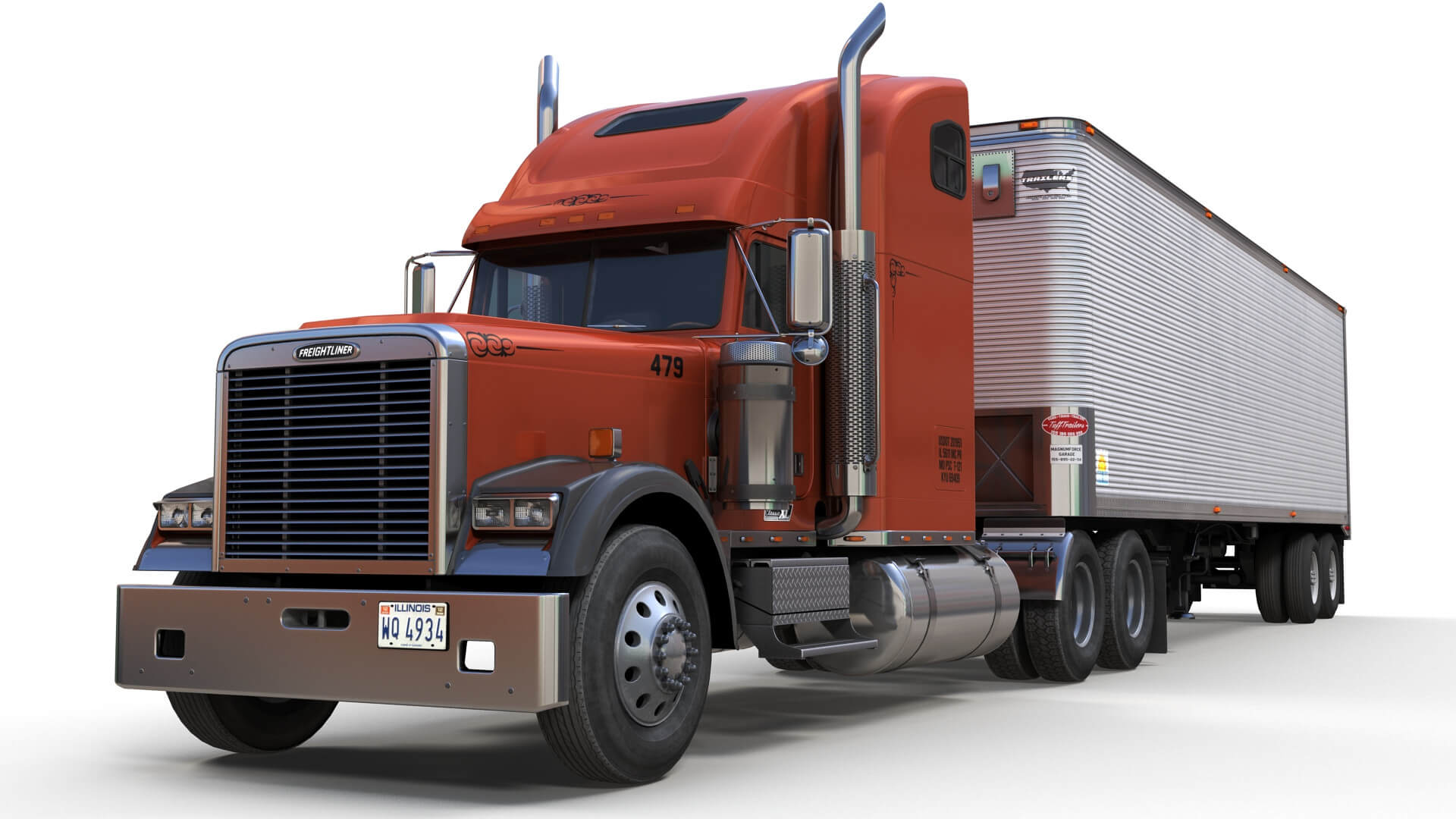 Freightliner Classic XL Dryvan - 3D Model by Veaceslav Condraciuc