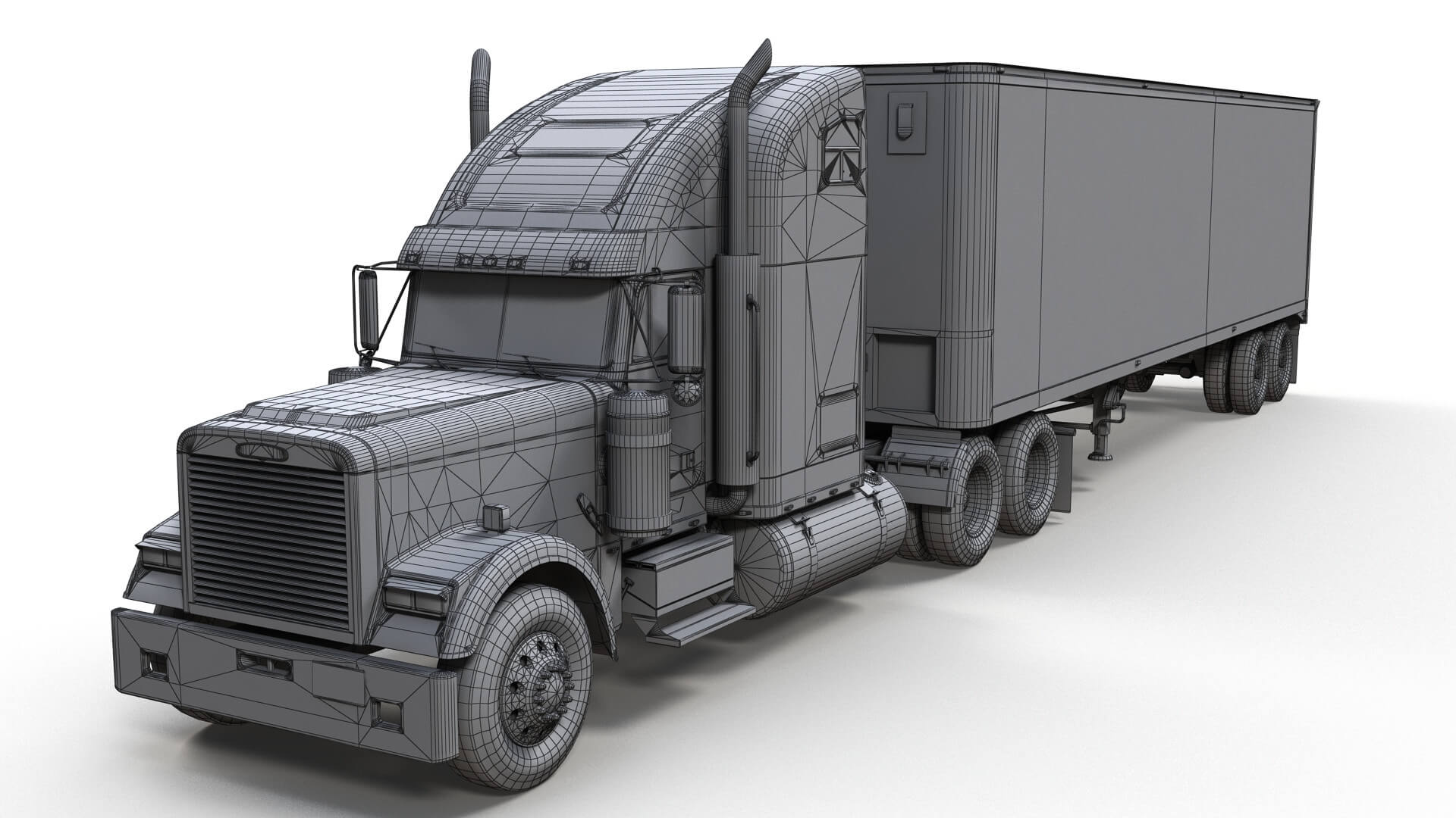 Freightliner Classic XL Dryvan - 3D Model by Veaceslav Condraciuc