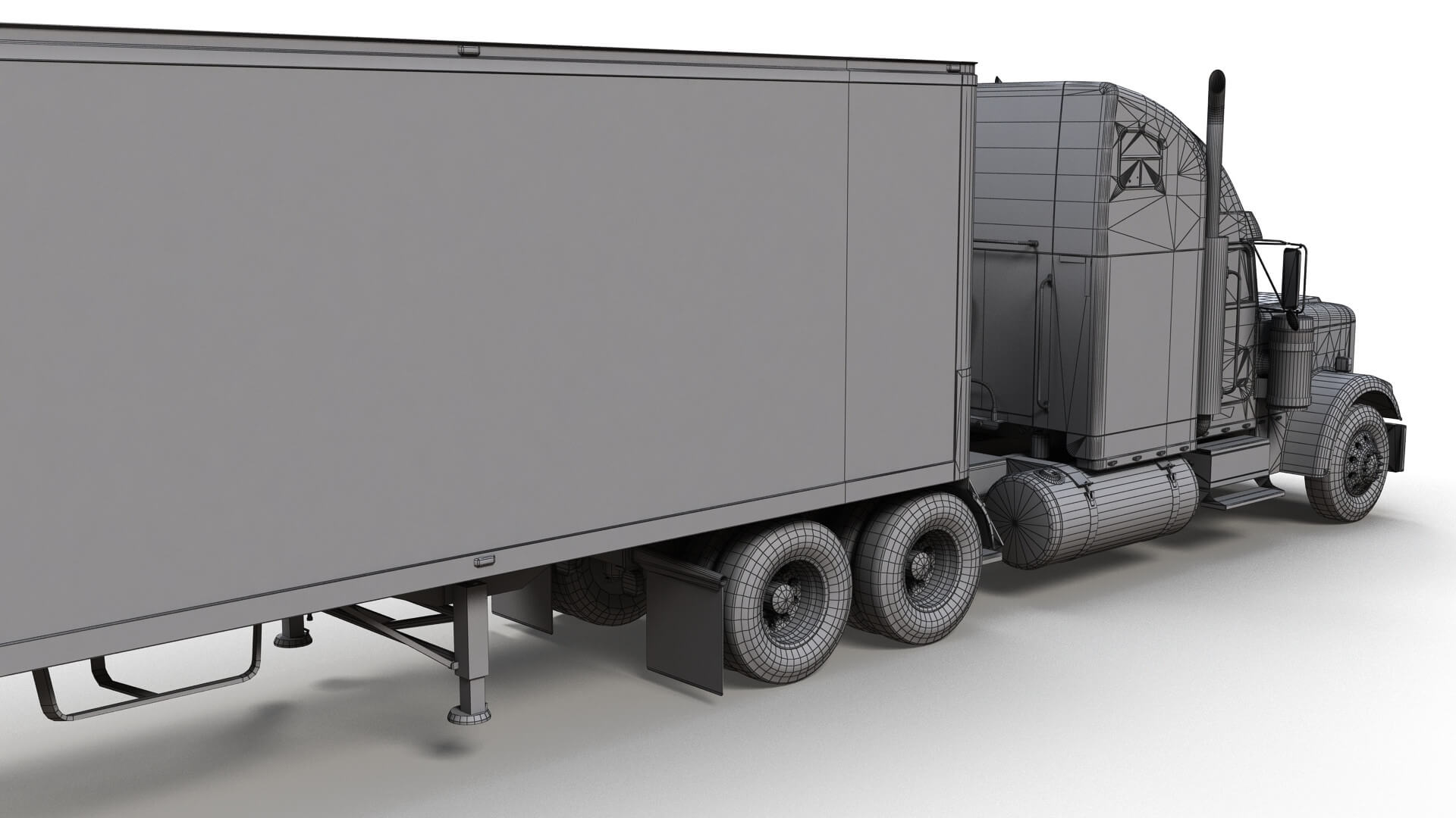 Freightliner Classic XL Dryvan - 3D Model by Veaceslav Condraciuc