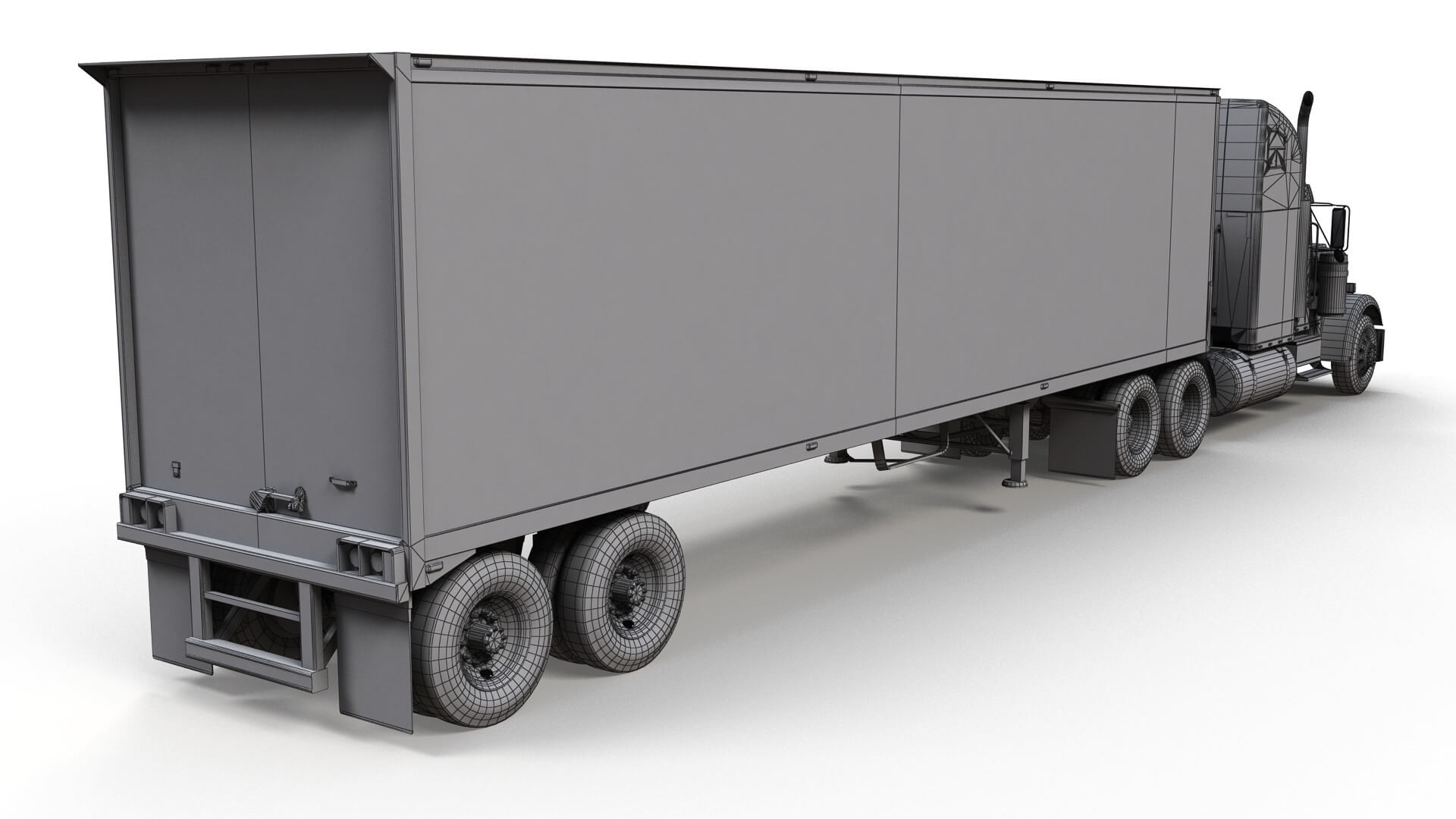 Freightliner Classic XL Dryvan - 3D Model by Veaceslav Condraciuc