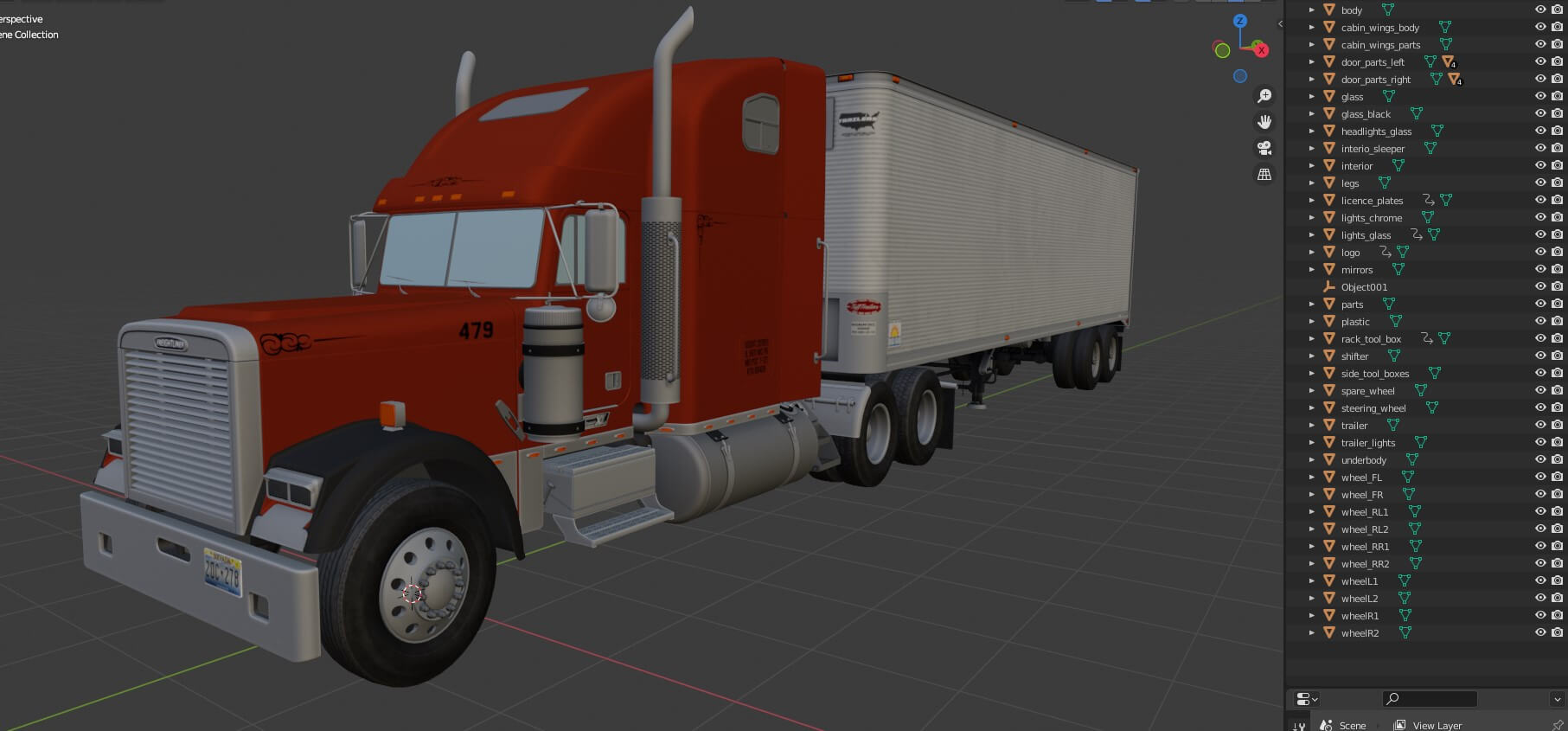 Freightliner Classic XL Dryvan - 3D Model by Veaceslav Condraciuc