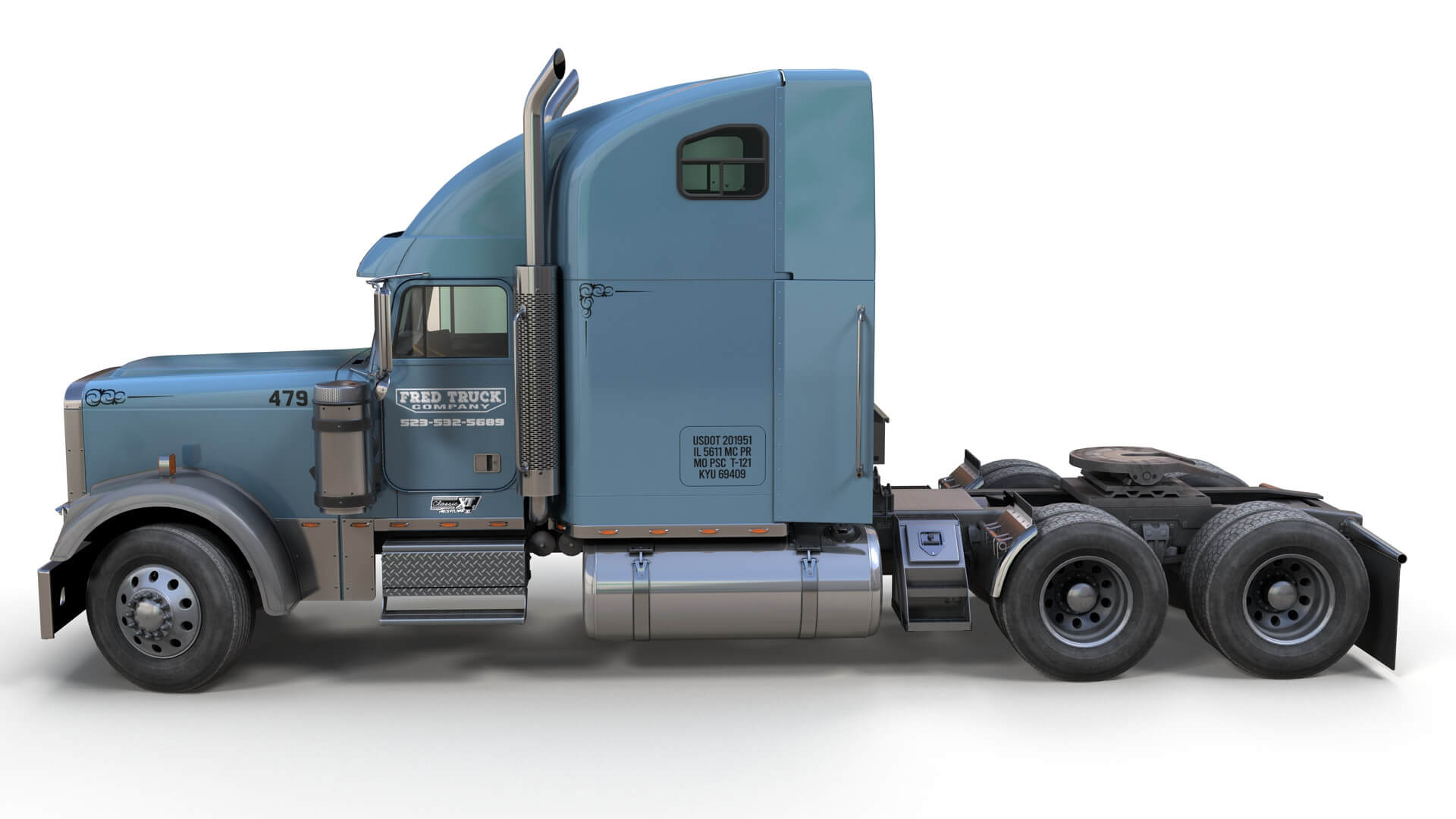 Freightliner Classic XL Semitruck - 3D Model by Veaceslav Condraciuc