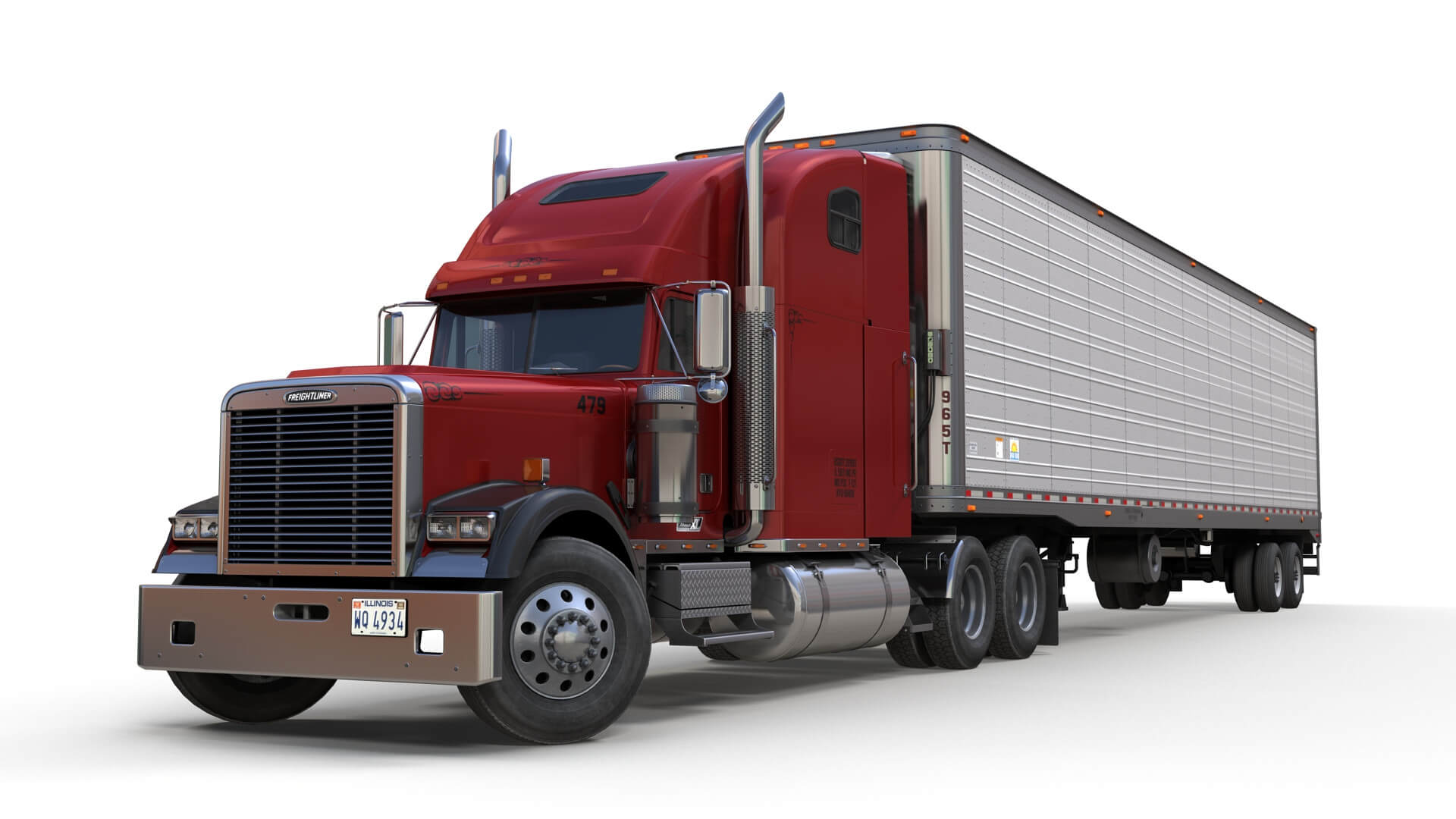 Freightliner Classic XL Van Trailer - 3D Model by Veaceslav Condraciuc