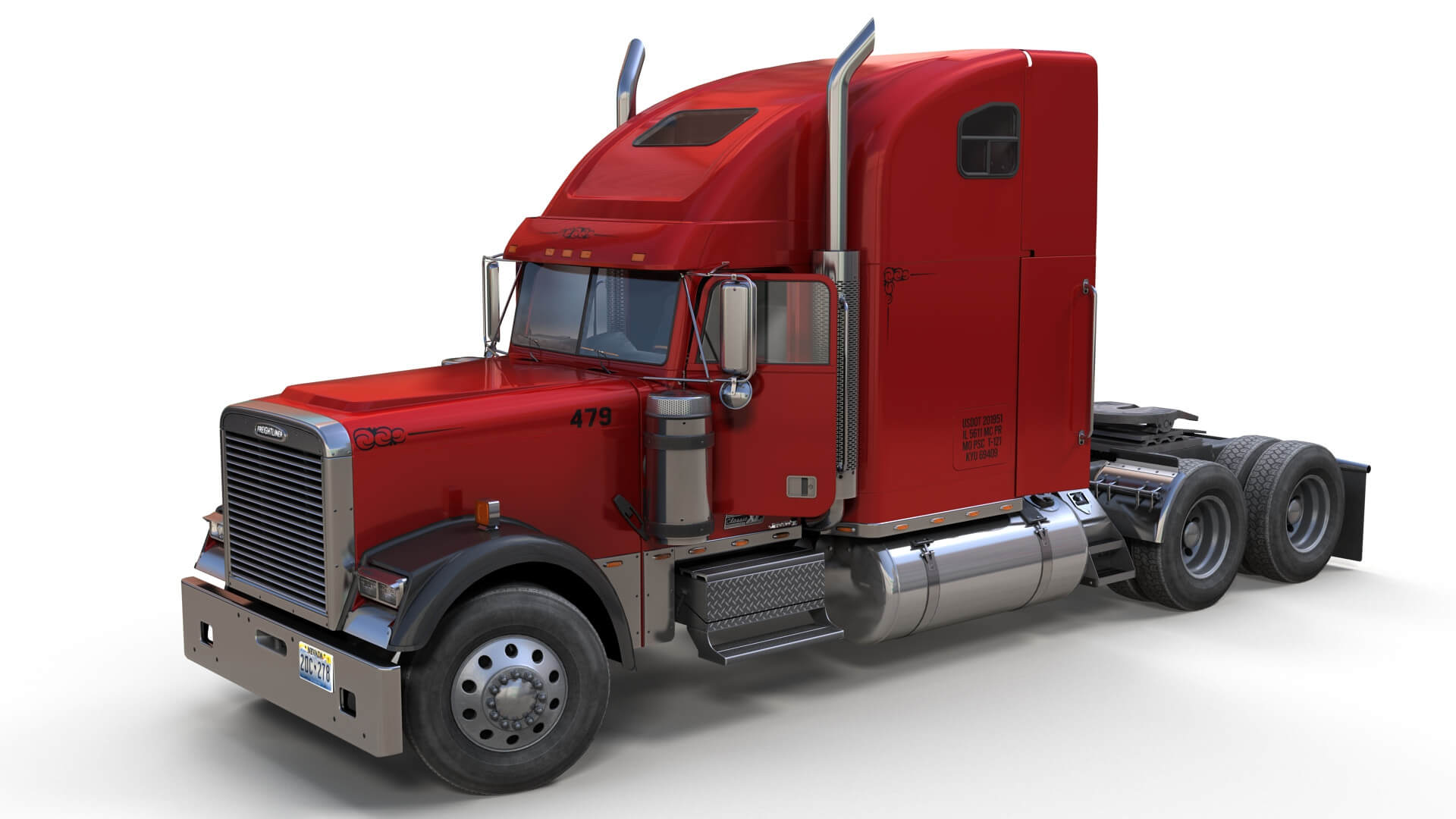 Freightliner Classic XL Van Trailer - 3D Model by Veaceslav Condraciuc