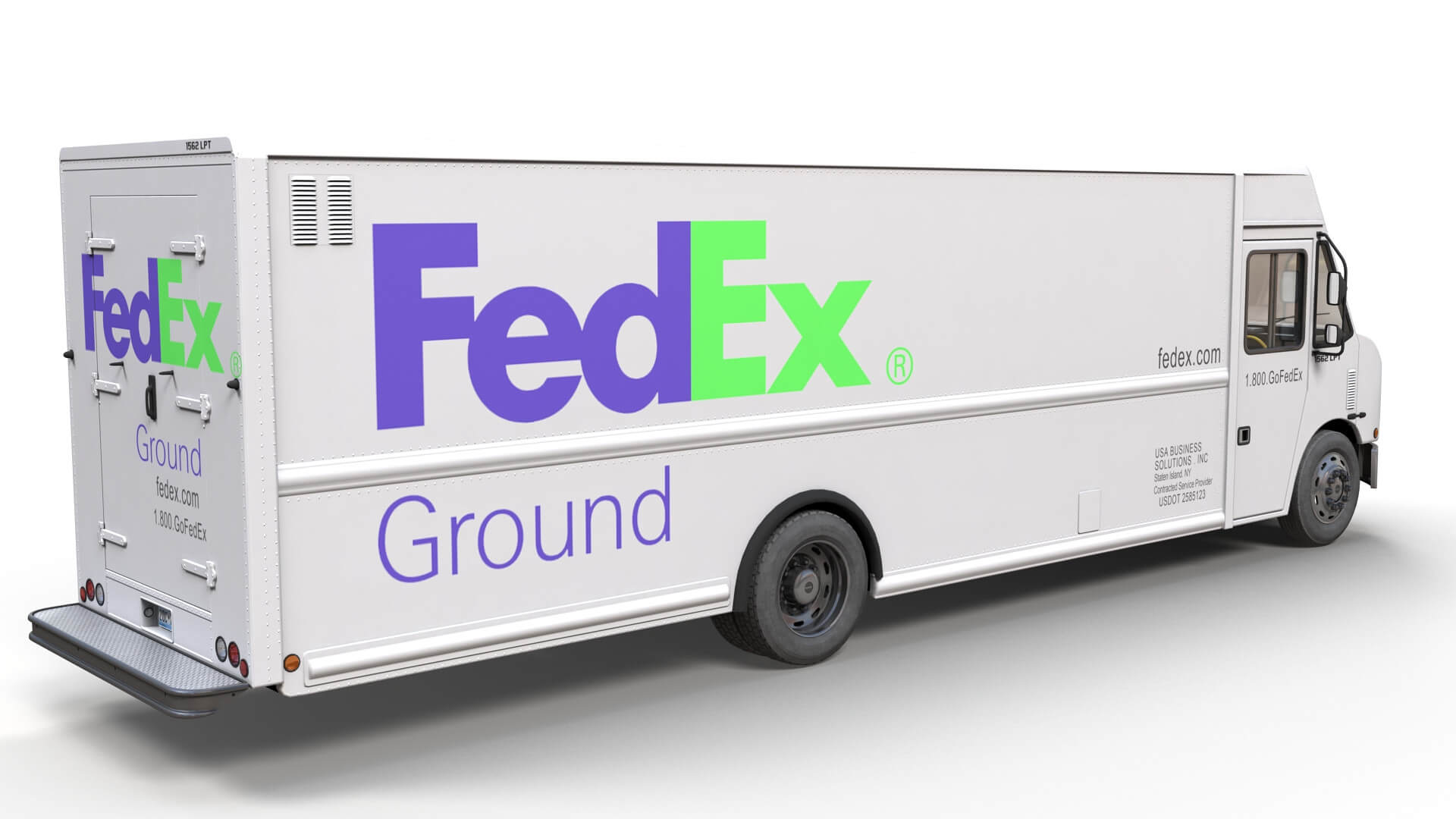 Freightliner FedEx Box Van - 3D Model by Veaceslav Condraciuc
