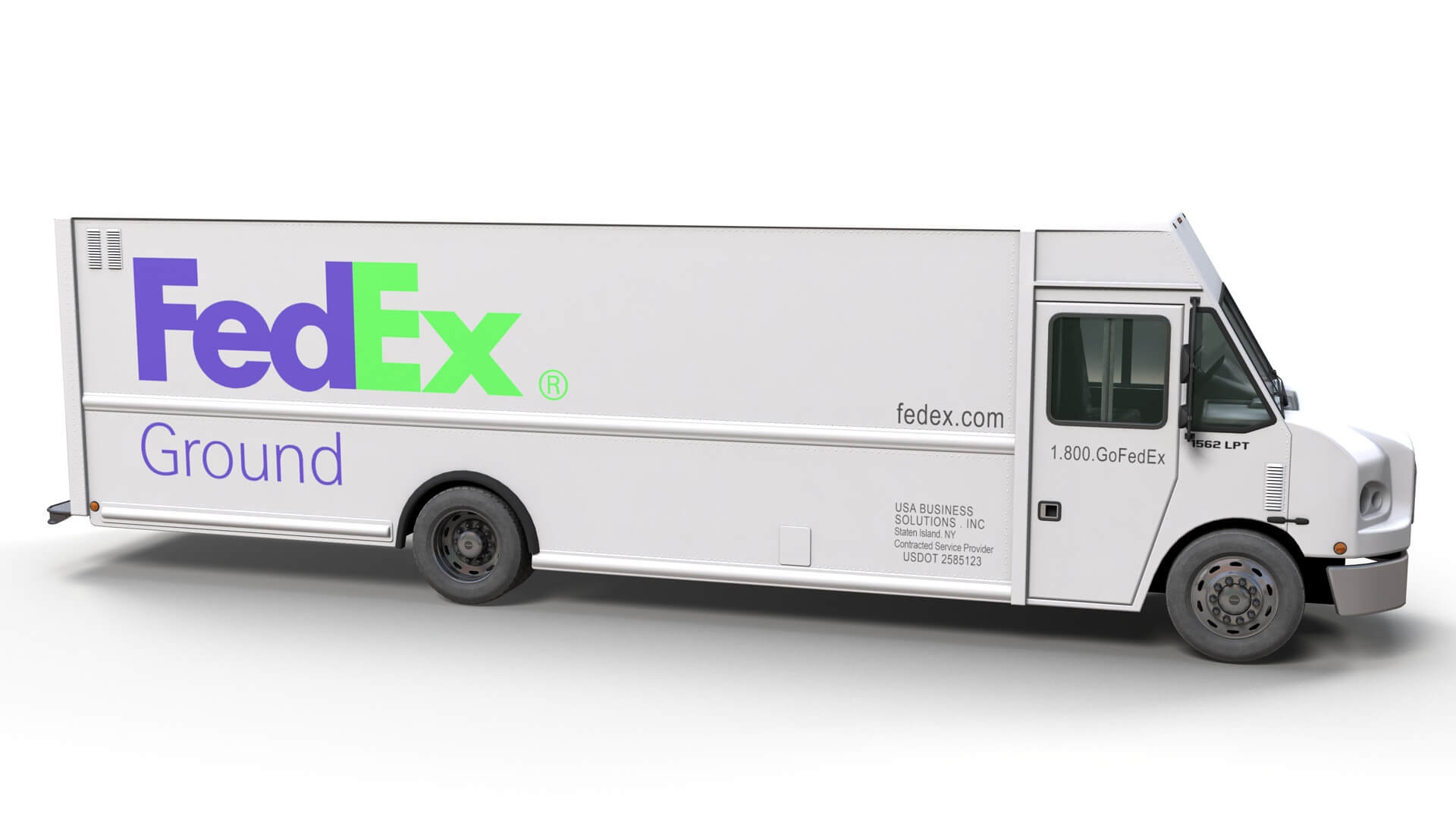 Freightliner FedEx Box Van - 3D Model by Veaceslav Condraciuc