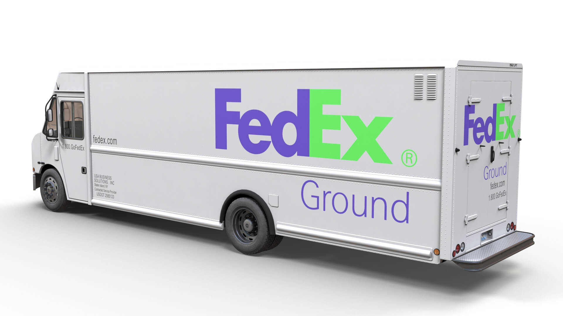 Freightliner FedEx Box Van - 3D Model by Veaceslav Condraciuc