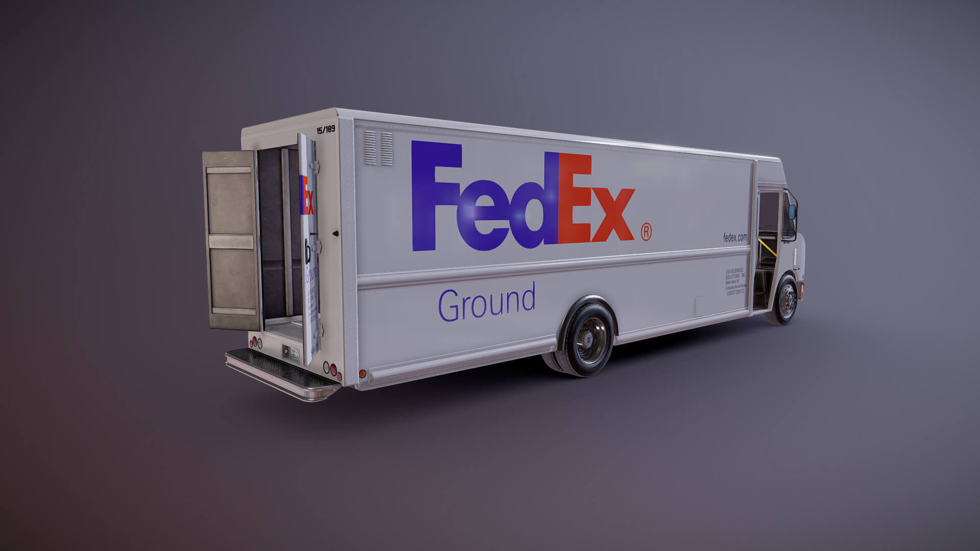 Freightliner FedEx Box Van - 3D Model by Veaceslav Condraciuc