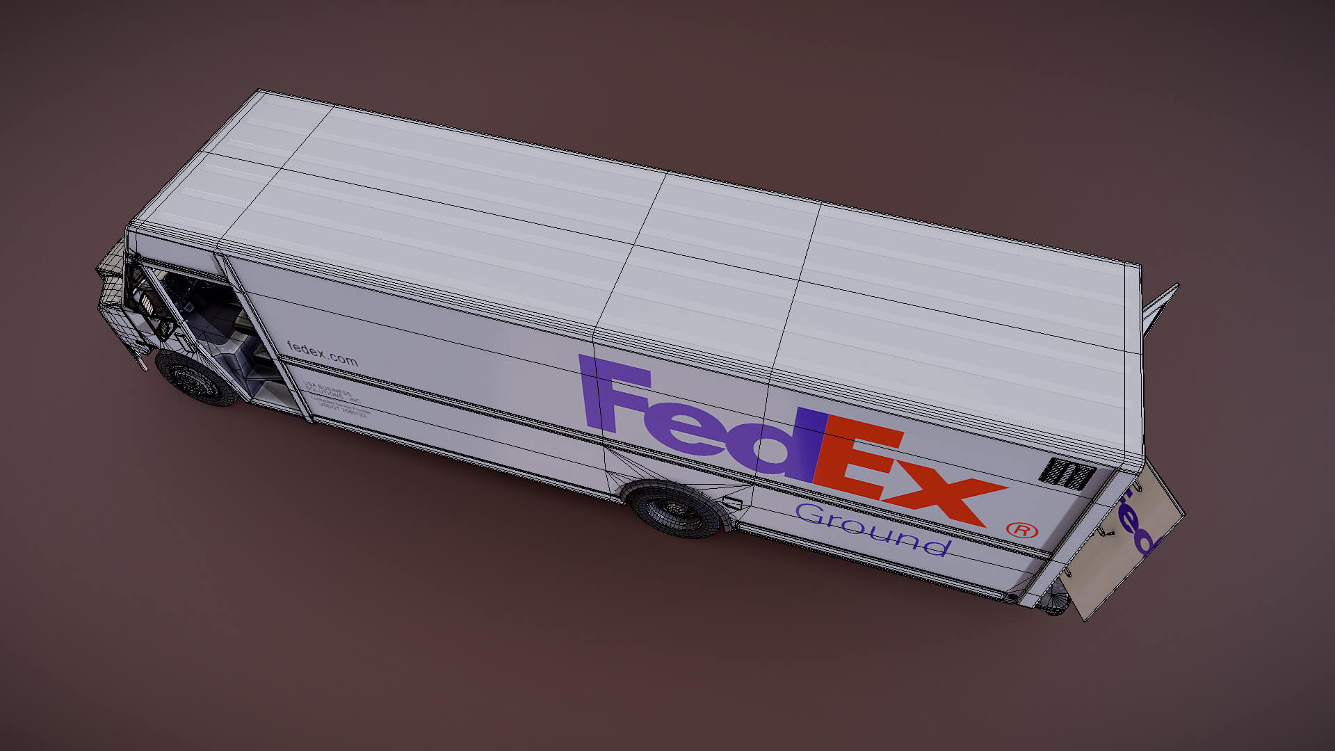 Freightliner FedEx Box Van - 3D Model by Veaceslav Condraciuc