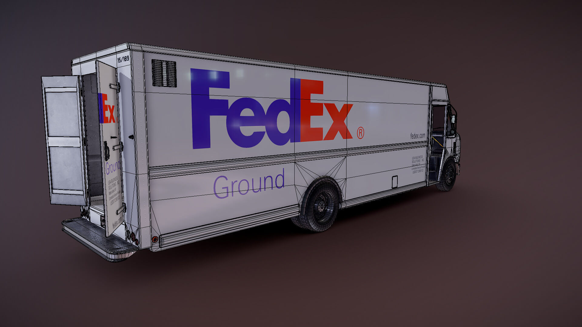 Freightliner FedEx Box Van - 3D Model by Veaceslav Condraciuc