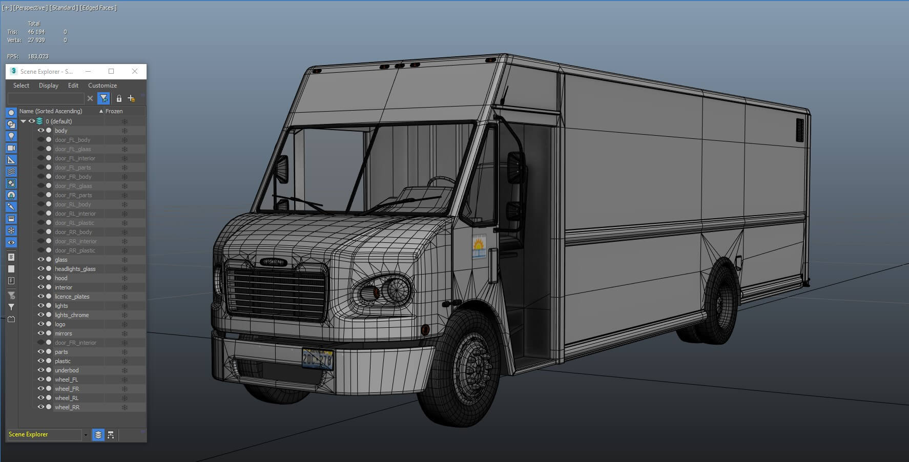 Freightliner FedEx Box Van - 3D Model by Veaceslav Condraciuc