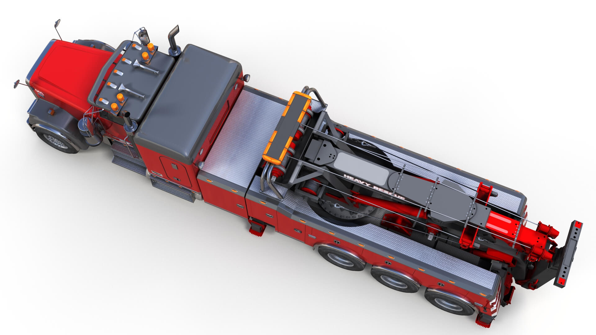 Freightliner Flc Wrecker Truck - 3D Model by Veaceslav Condraciuc