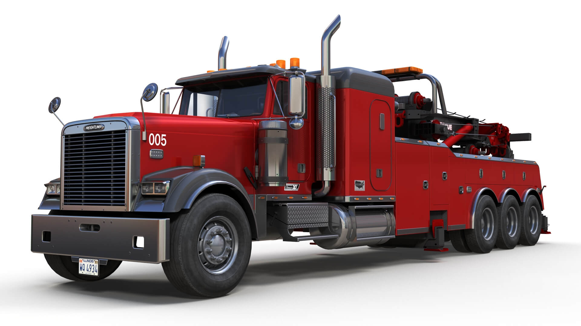 Freightliner Flc Wrecker Truck - 3D Model by Veaceslav Condraciuc