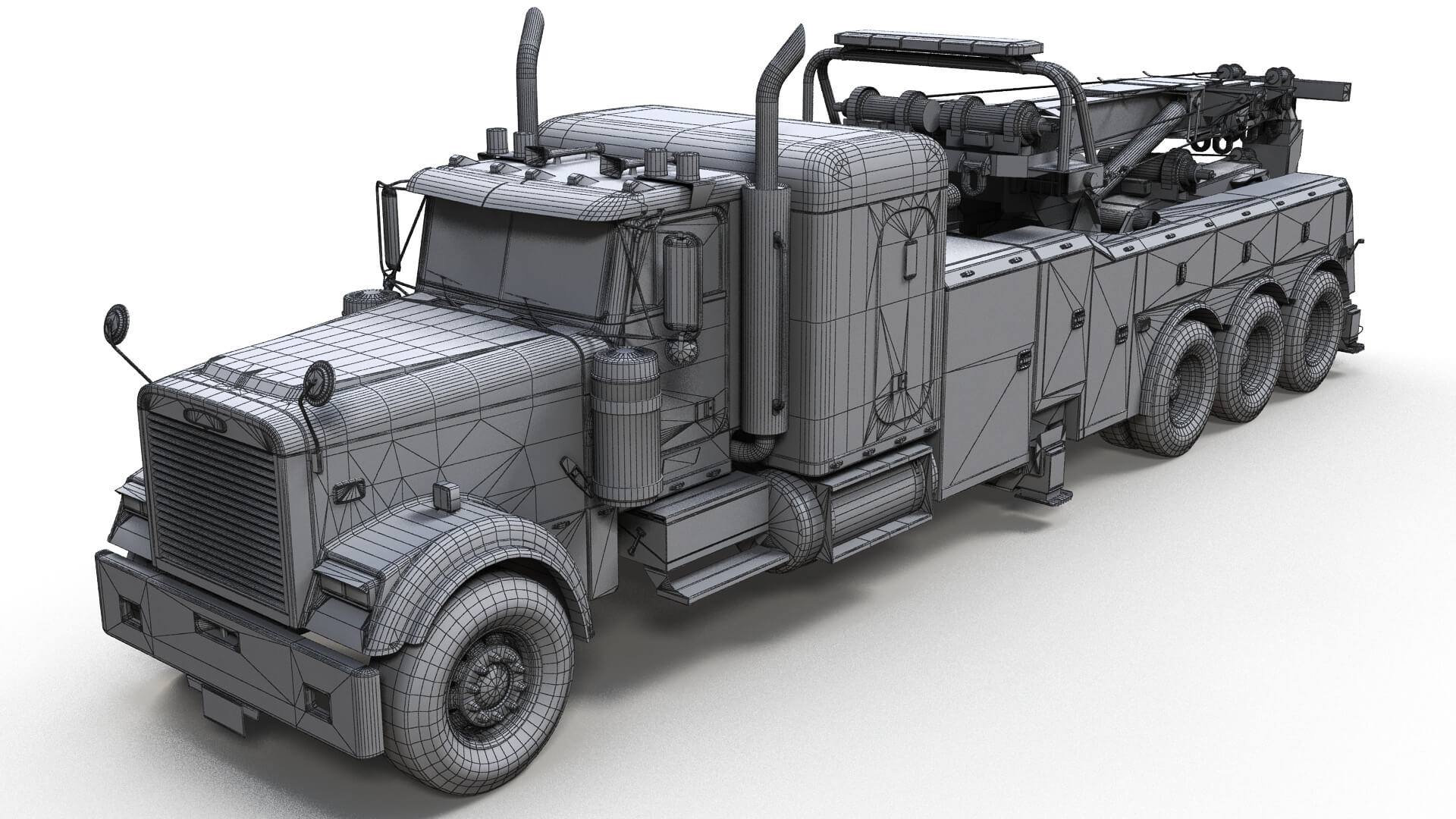 Freightliner Flc Wrecker Truck - 3D Model by Veaceslav Condraciuc