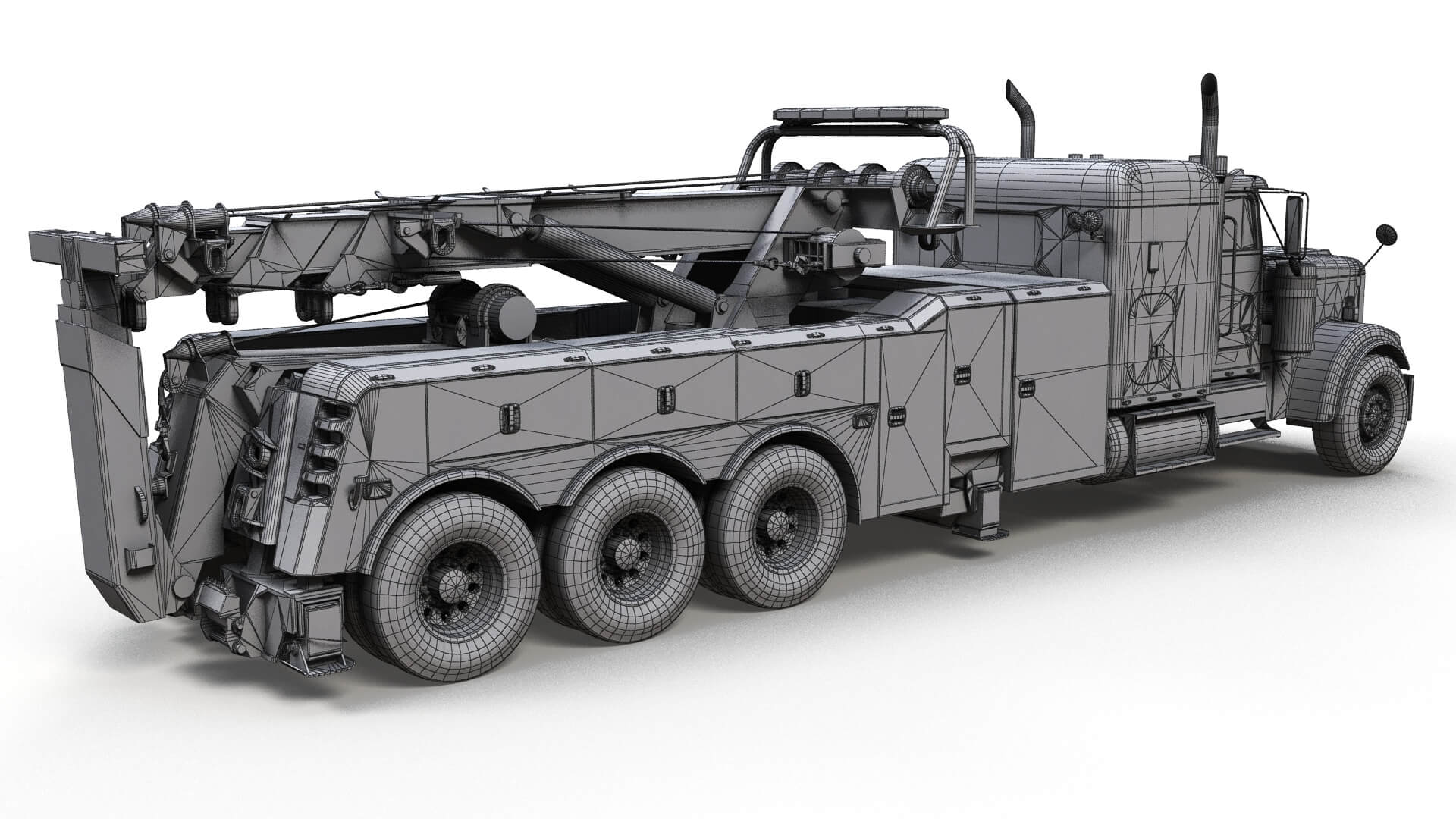 Freightliner Flc Wrecker Truck - 3D Model by Veaceslav Condraciuc