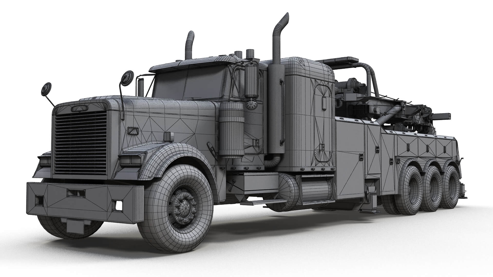 Freightliner Flc Wrecker Truck - 3D Model by Veaceslav Condraciuc