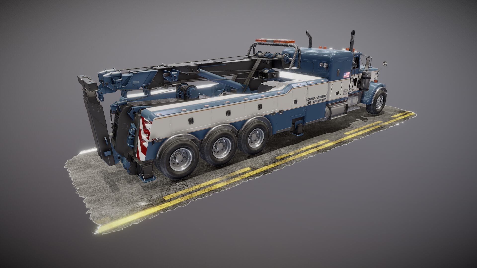 Freightliner Flc Wrecker Truck - 3D Model by Veaceslav Condraciuc