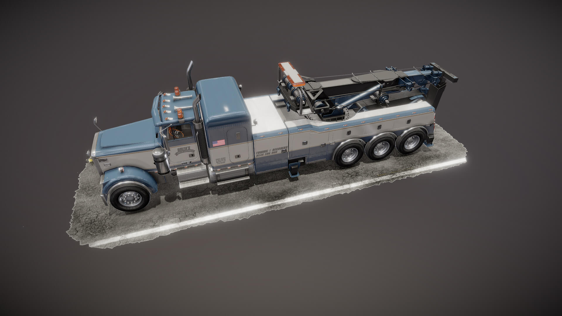 Freightliner Flc Wrecker Truck - 3D Model by Veaceslav Condraciuc