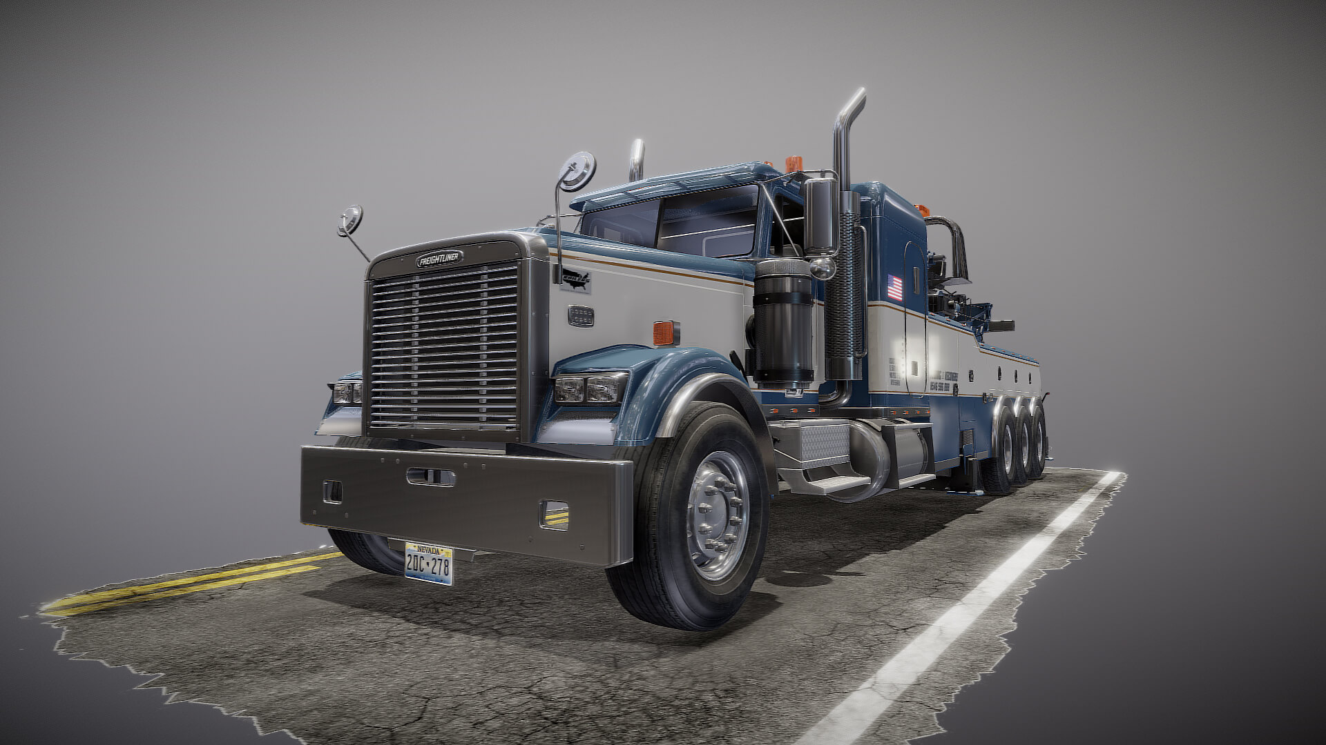 Freightliner Flc Wrecker Truck - 3D Model by Veaceslav Condraciuc