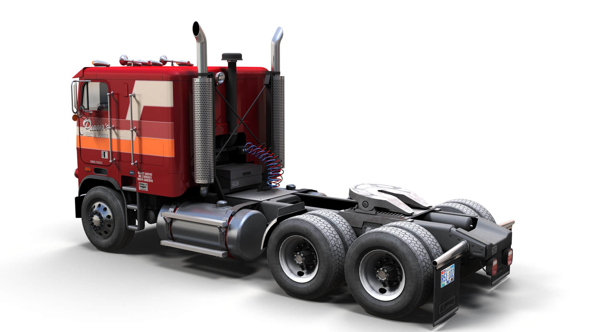 Freightliner FLT 1980 - 3D Model by Veaceslav Condraciuc