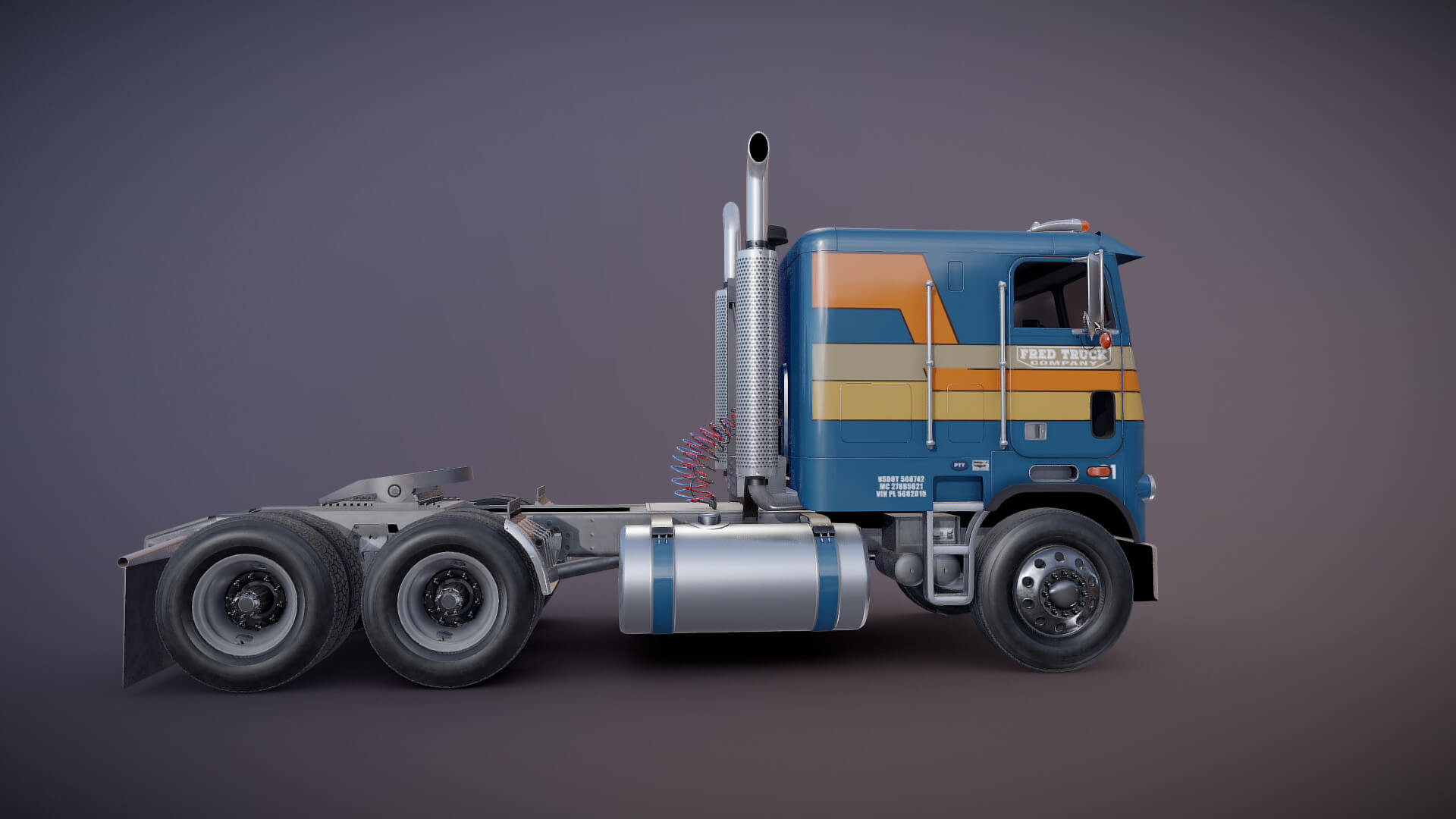 Freightliner FLT 1980 - 3D Model by Veaceslav Condraciuc